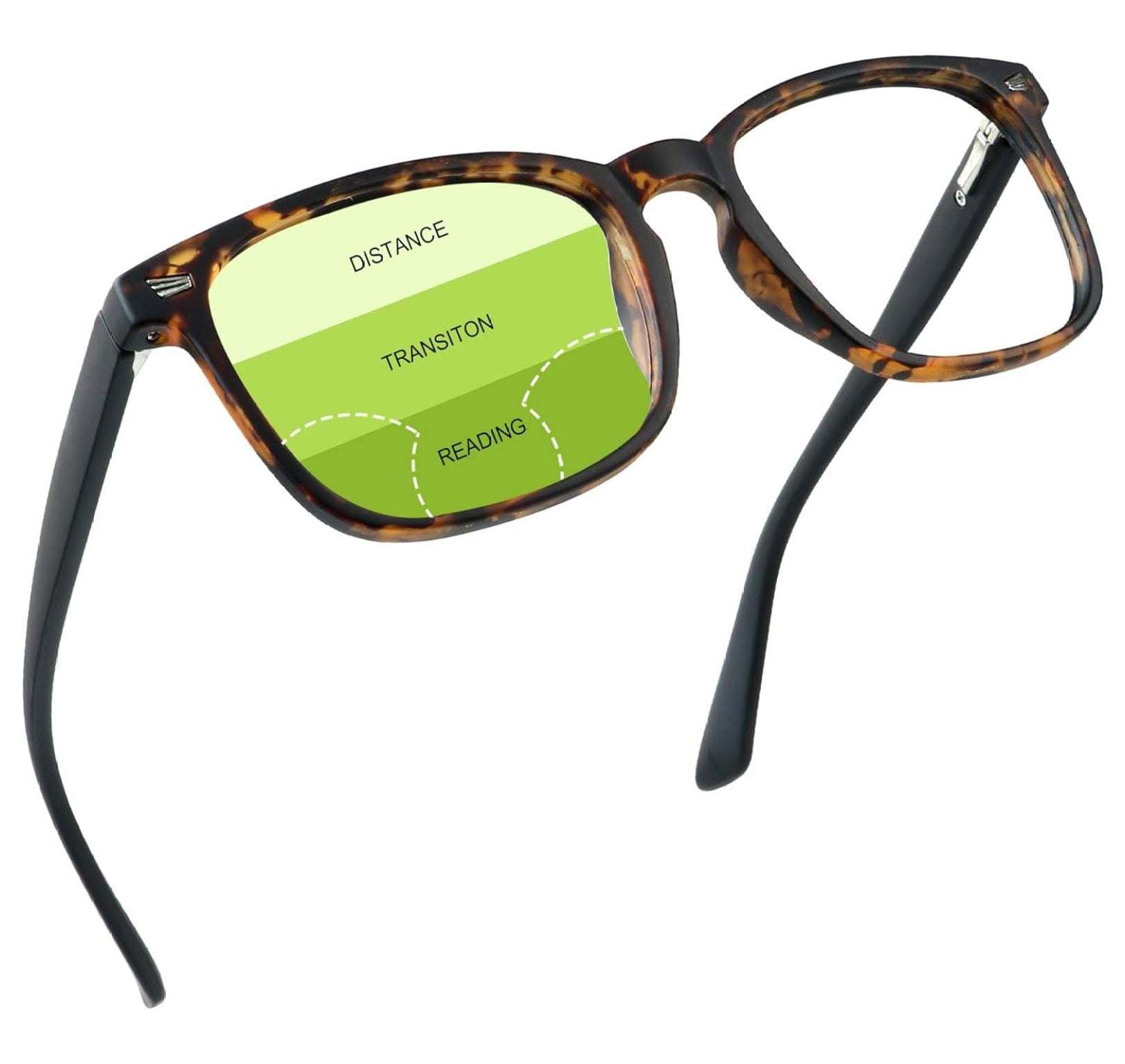 Progressive Multifocus Reading Glasses, Spring Hinge Blue Light ...