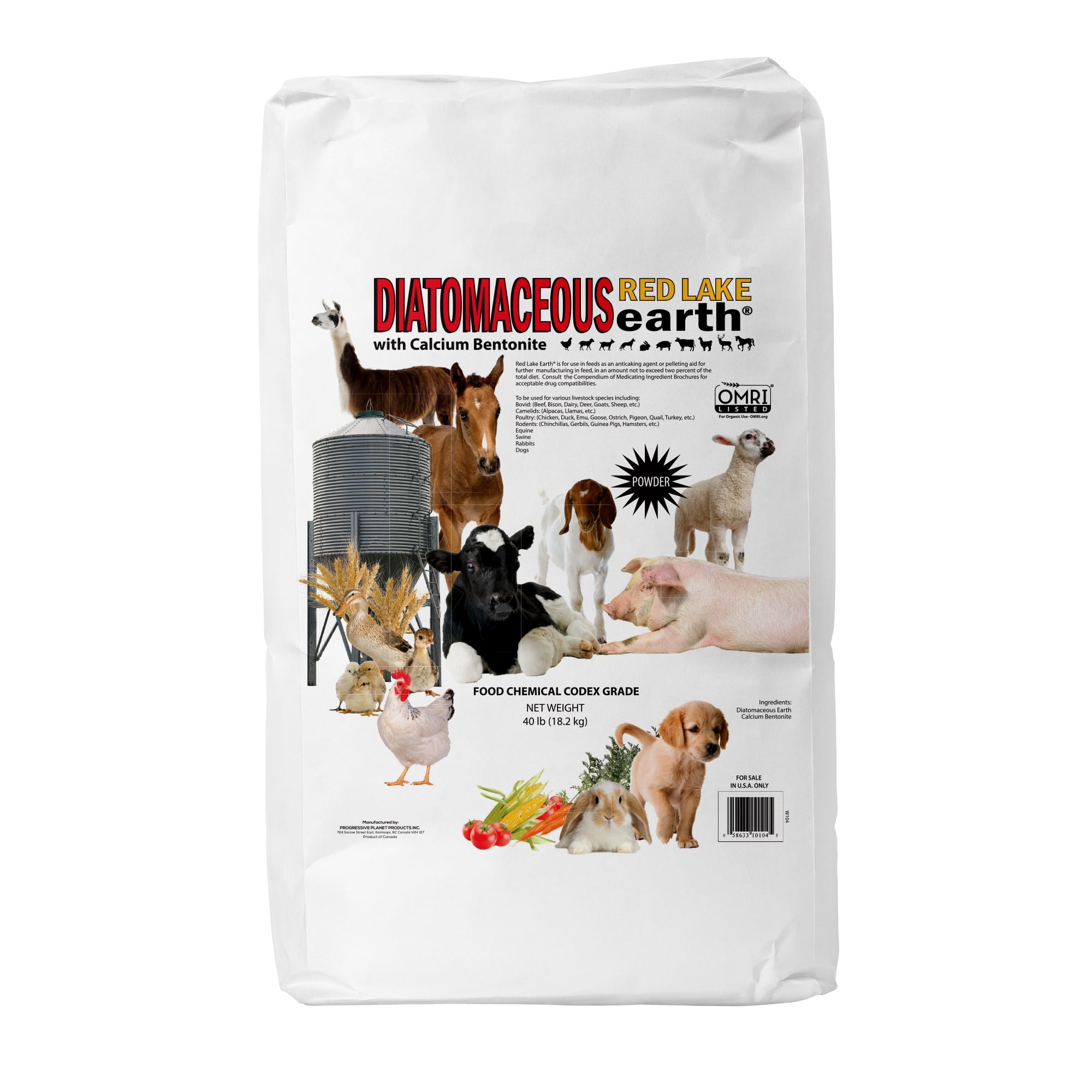 Progressive Planet Red Lake Earth Animal Feed Additive, 40lbs ...