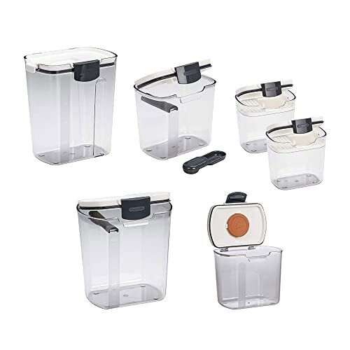 Progressive Prepworks ProKeeper 6 Piece Kitchen Clear Plastic Airtight ...
