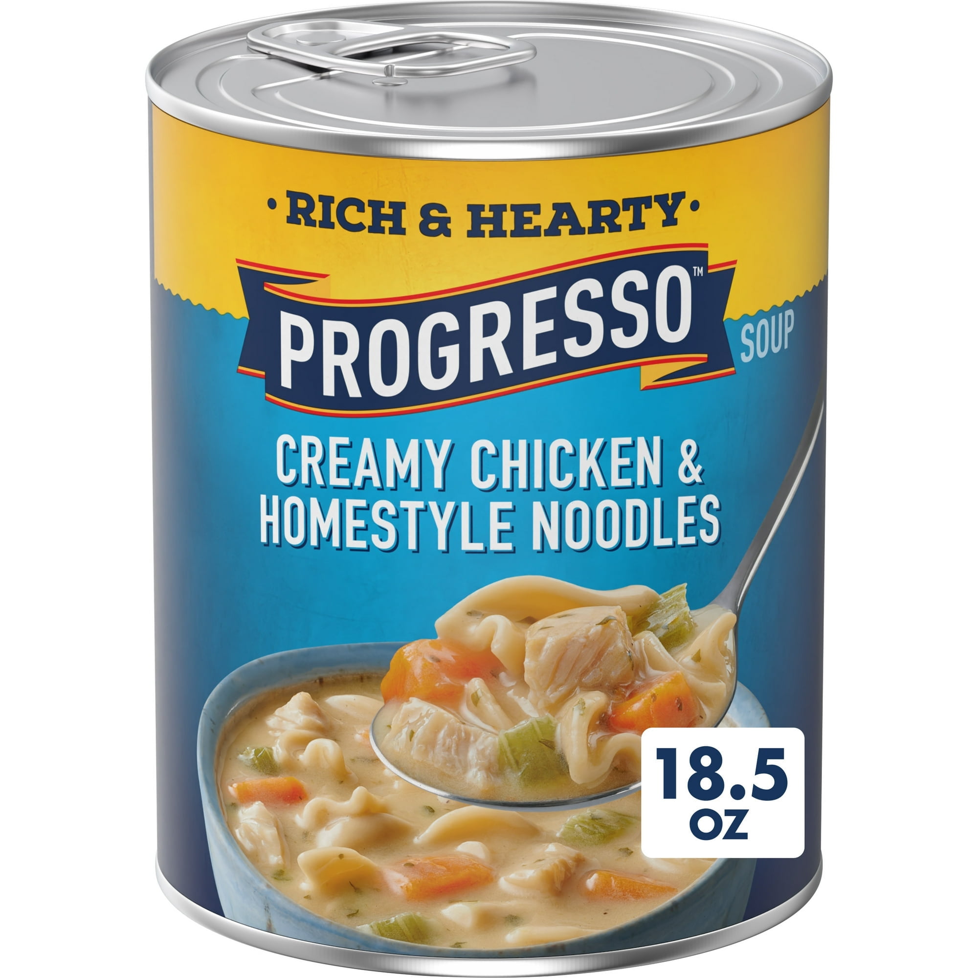 Progresso Creamy Chicken & Homestyle Noodles Soup, Rich & Hearty Canned Soup, 18.5 oz (Pack of 4 ...
