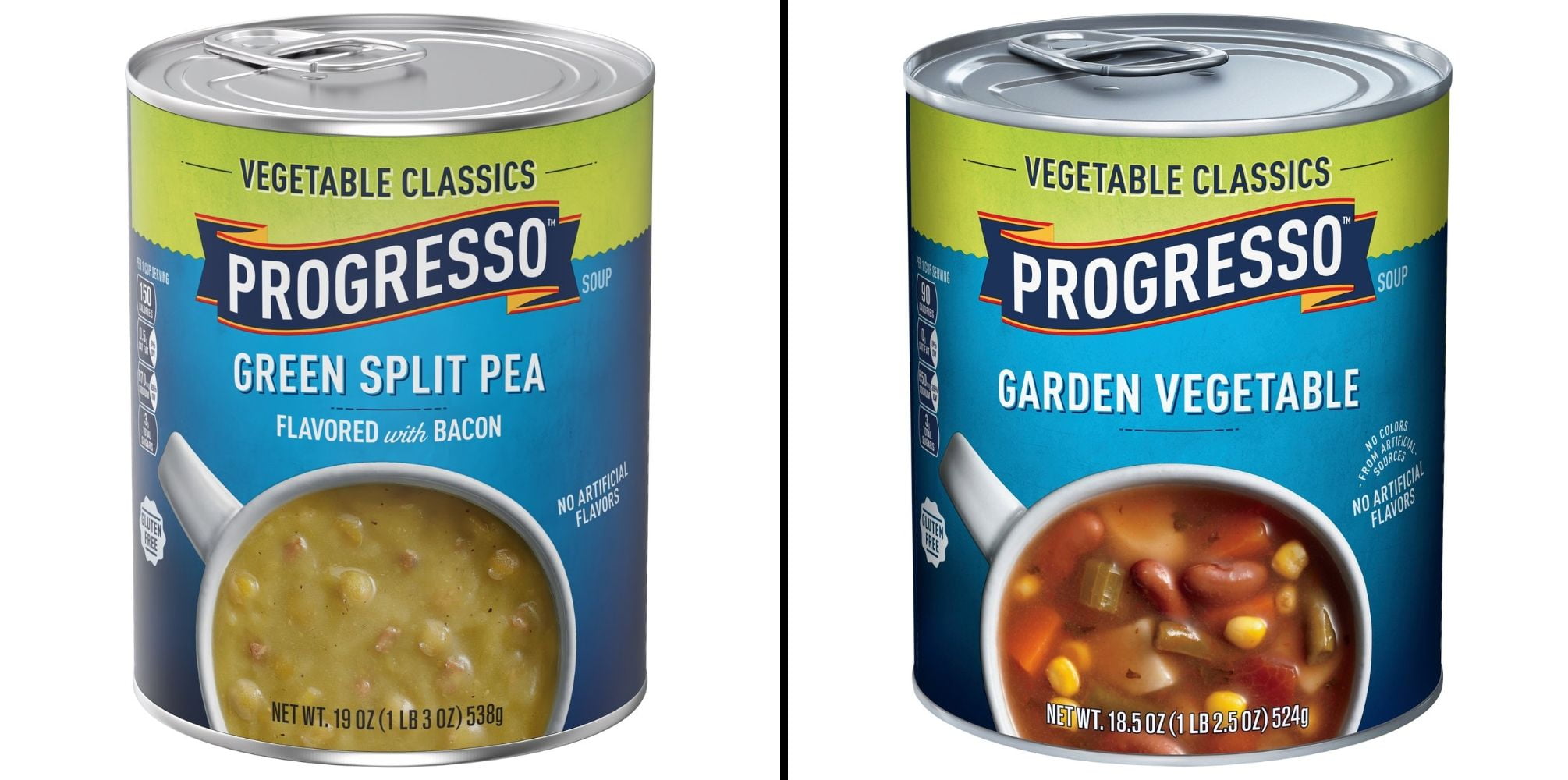 Progresso Green Split Pea Soup 19 oz & Progresso Garden Vegetable Soup ...