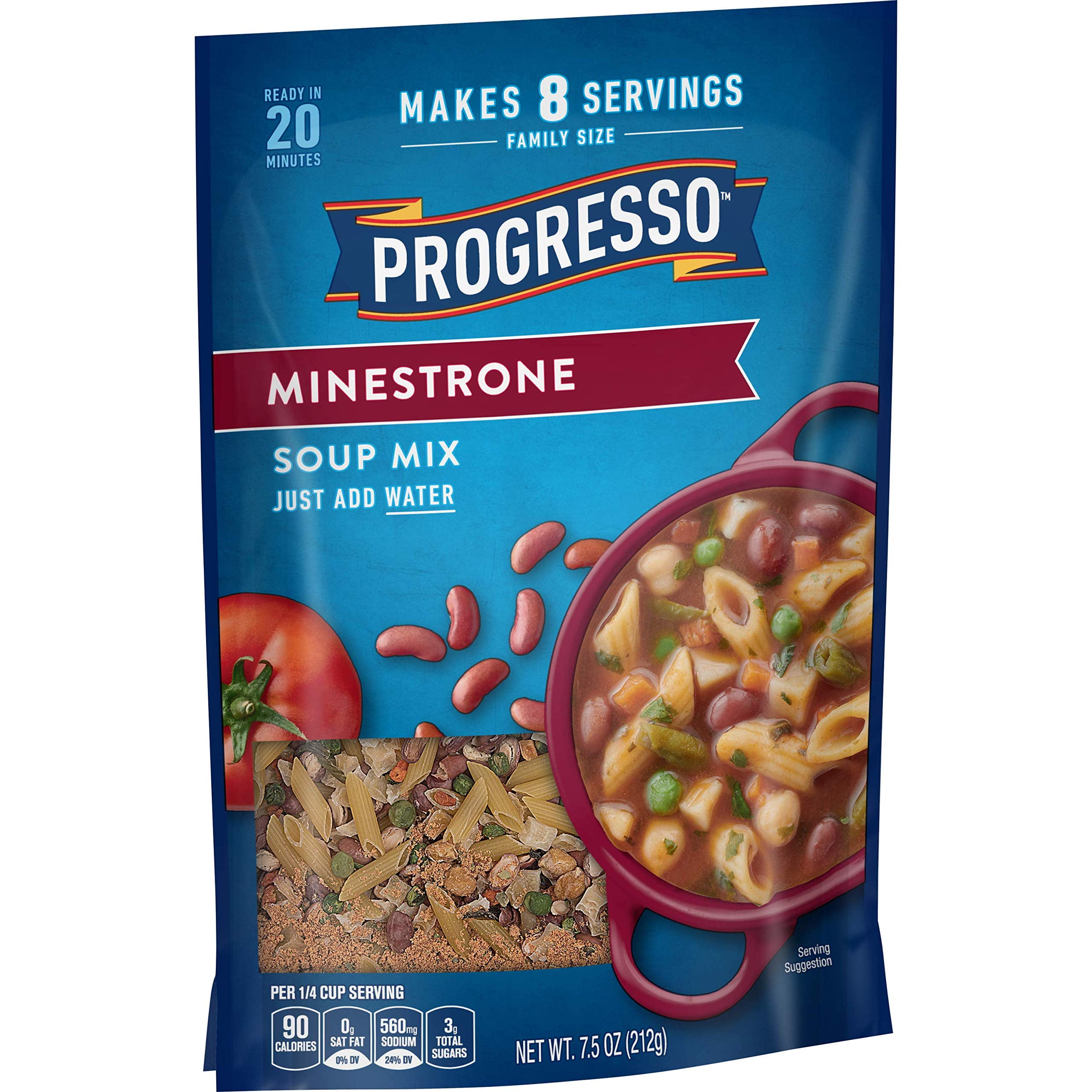 Progresso Minestrone Dry Soup Mix, Family Size, 7.5 Oz. - Walmart.com