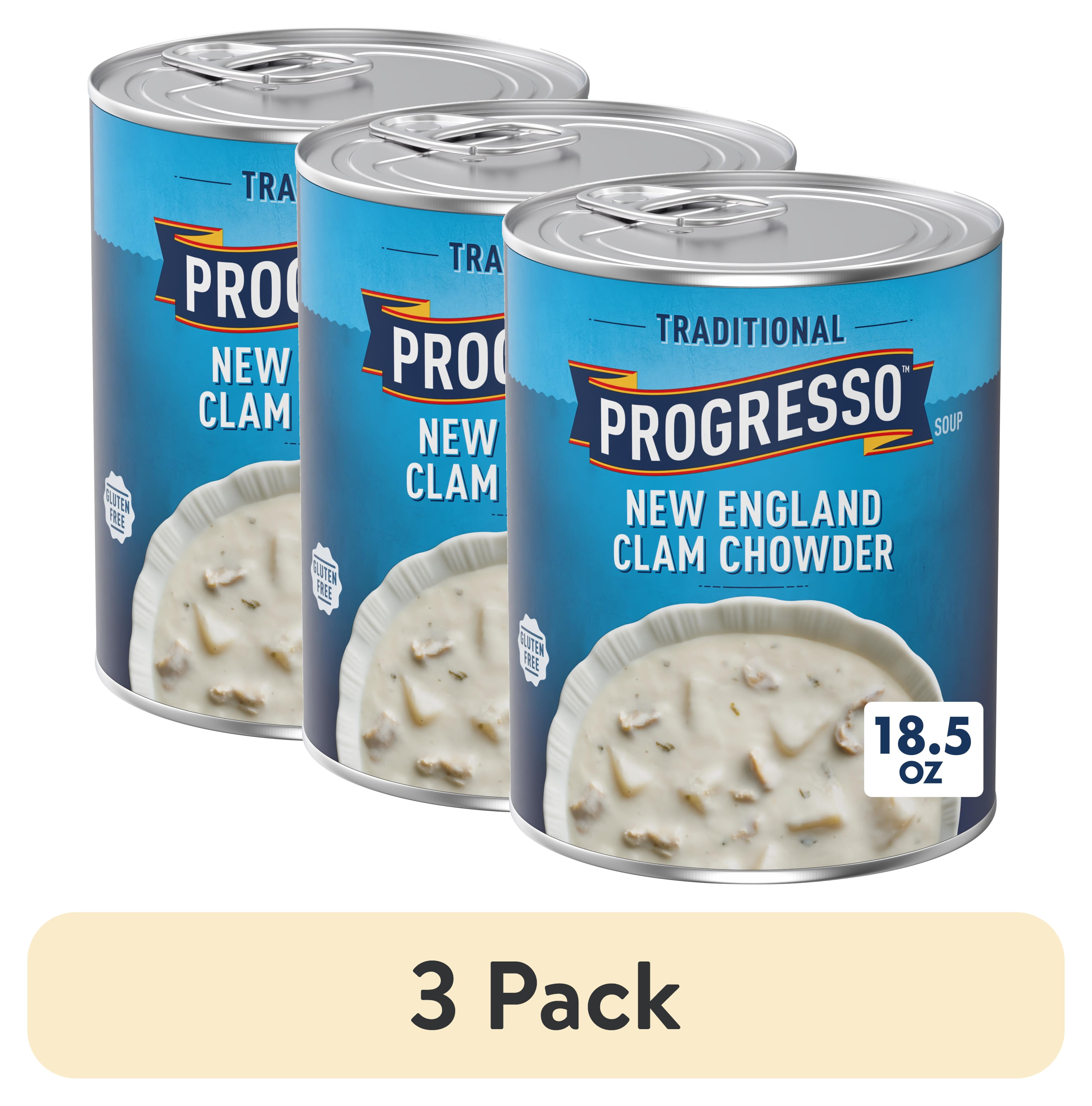 (3 pack) Progresso New England Clam Chowder Soup, Traditional Canned ...