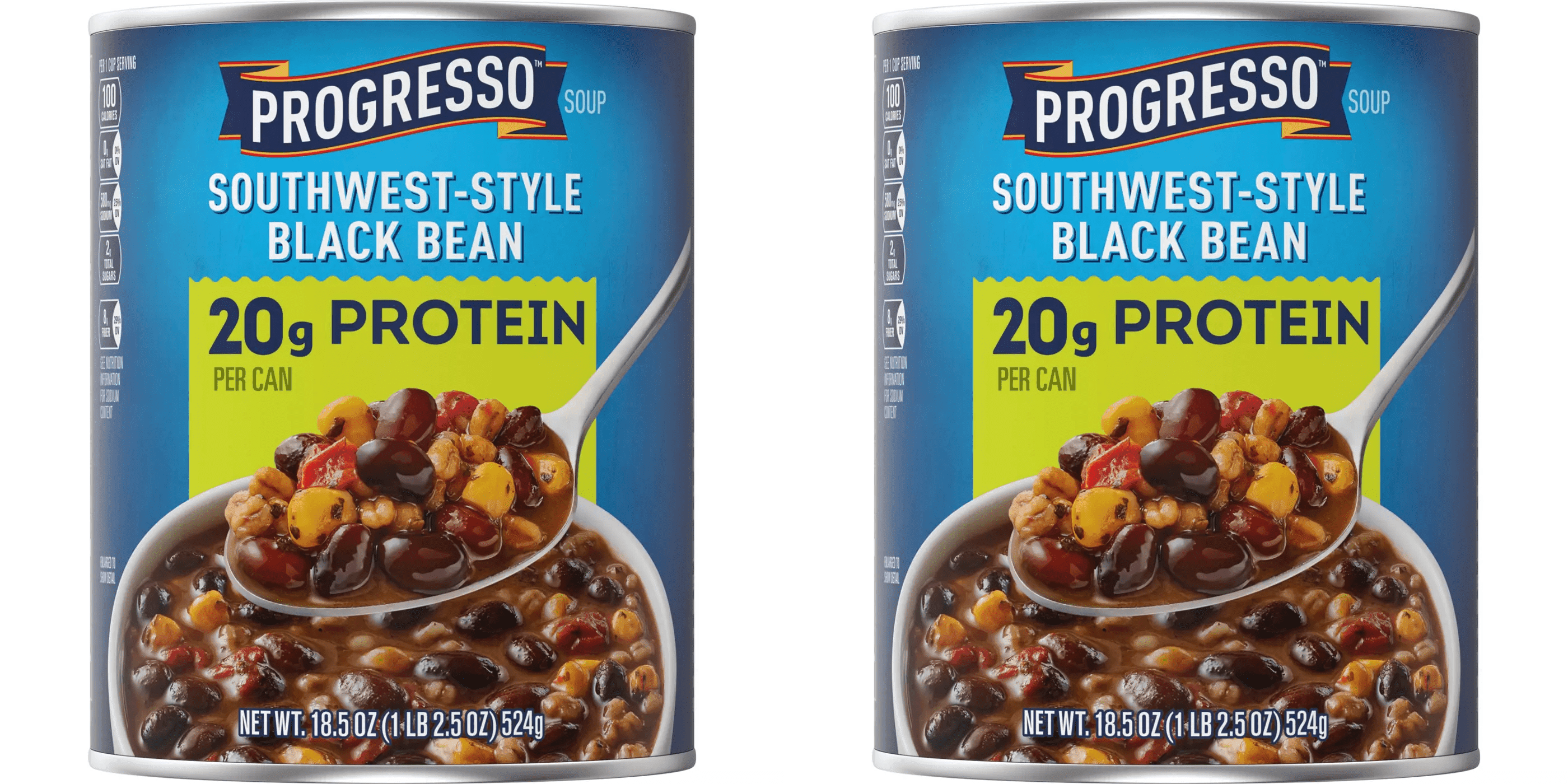 Progresso Protein Southwest Style Black Bean Soup, 18.5 oz pack of 2 ...