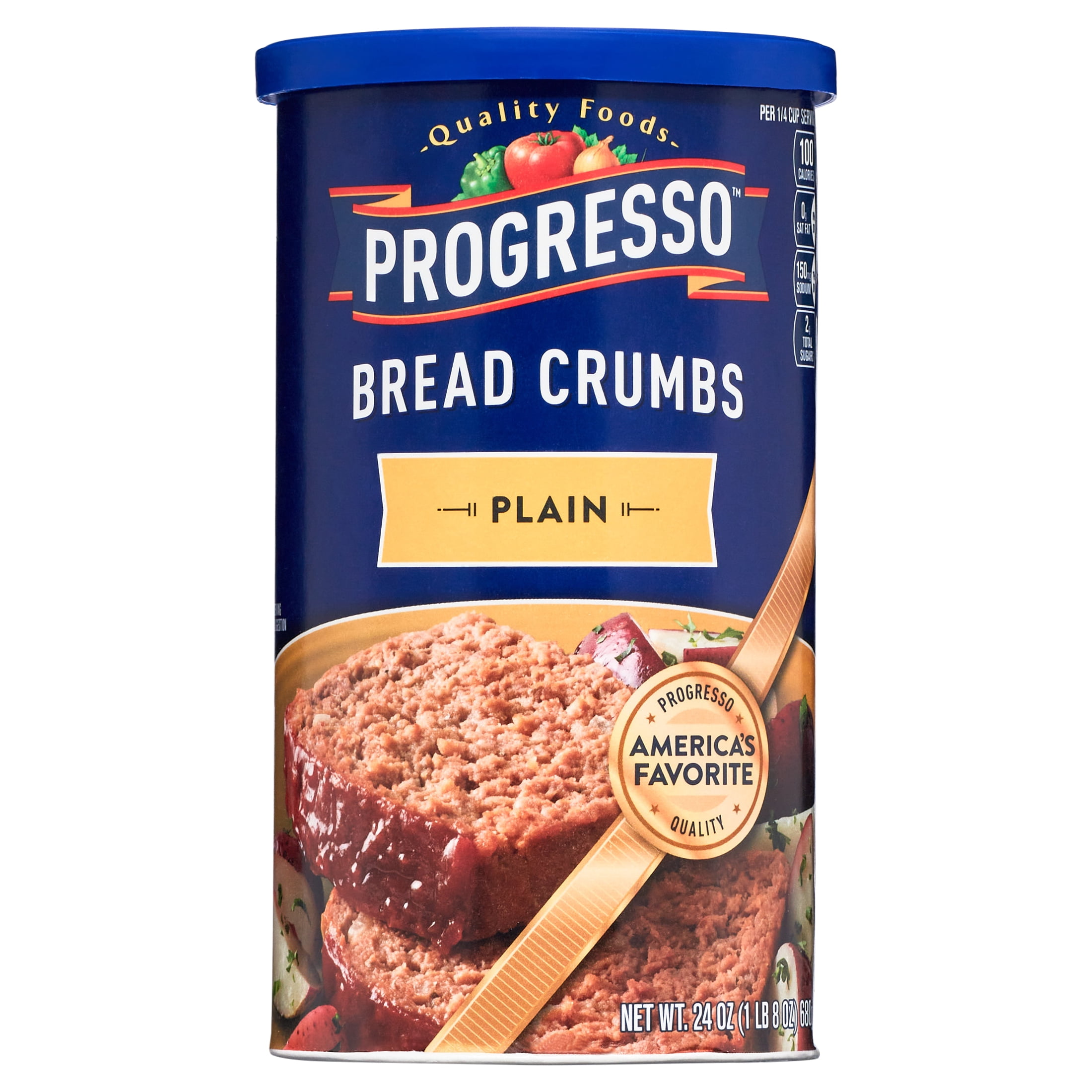 Progresso Quality Foods Plain Breadcrumbs, 24 oz Canister - Walmart.com