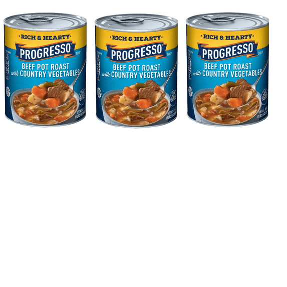 Progresso Rich & Hearty Beef Pot Roast with Country Vegetables Soup, 18 ...