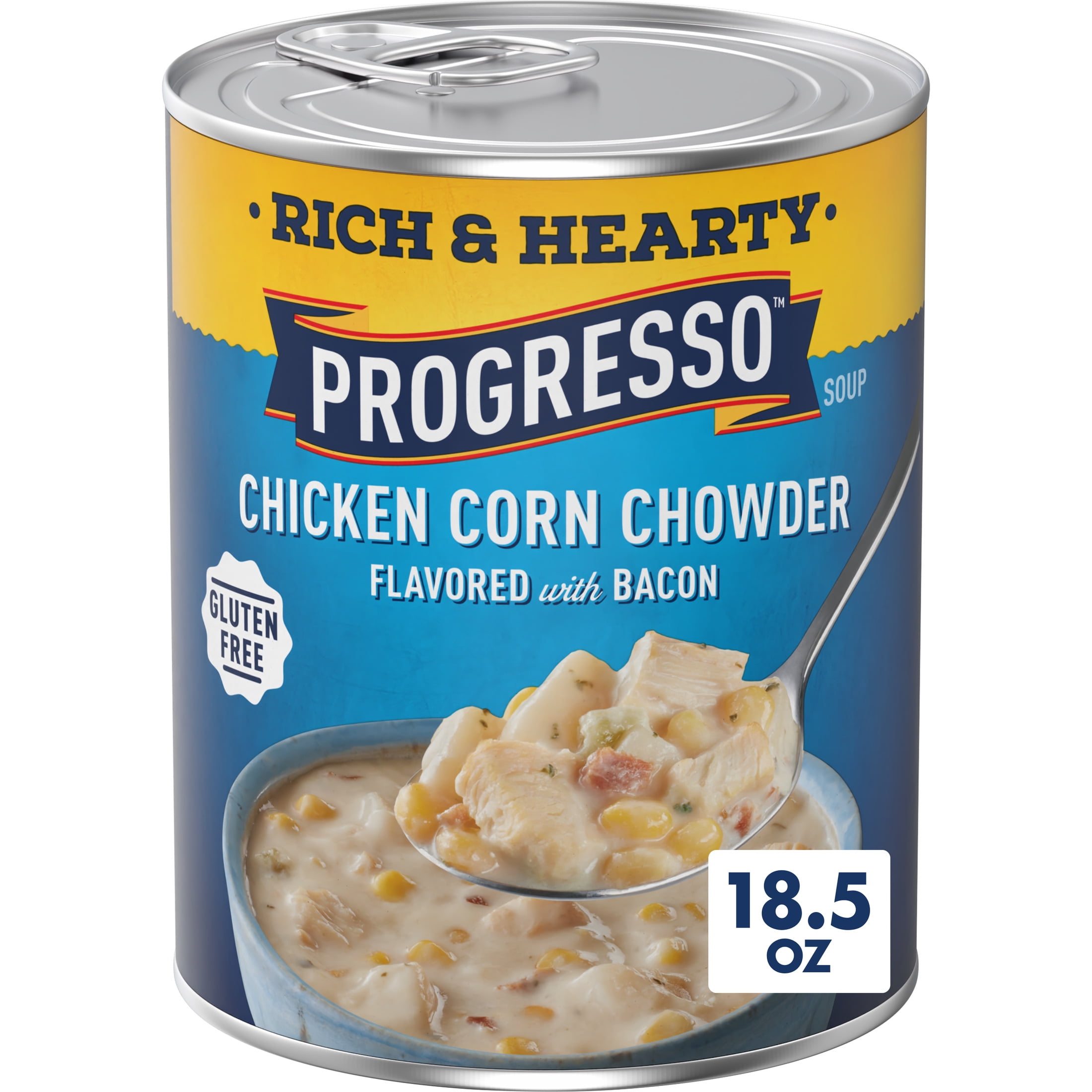 Progresso Chicken Corn Chowder Canned Soup, 18.5 oz, Bacon Flavored ...