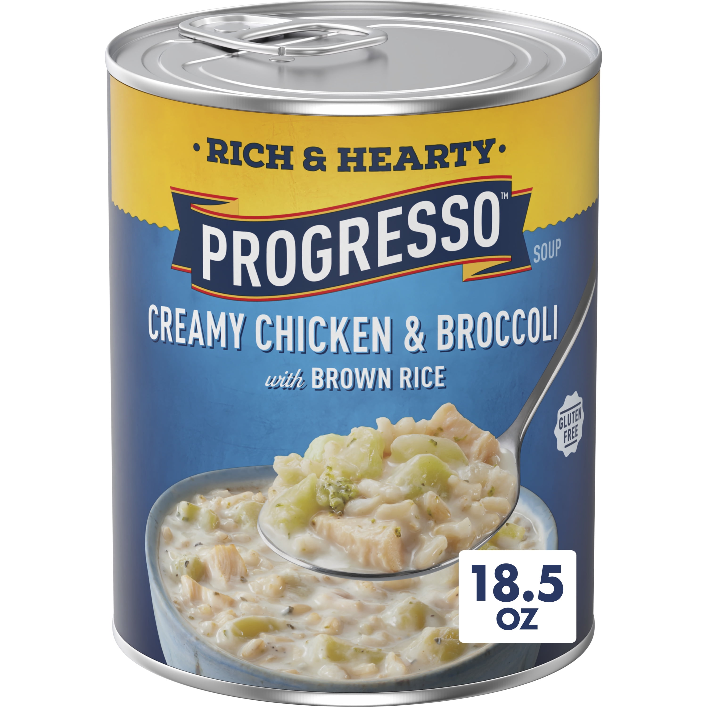 Progresso Rich & Hearty, Creamy Chicken & Broccoli Soup, Gluten Free, 18.5 oz. - Walmart.com