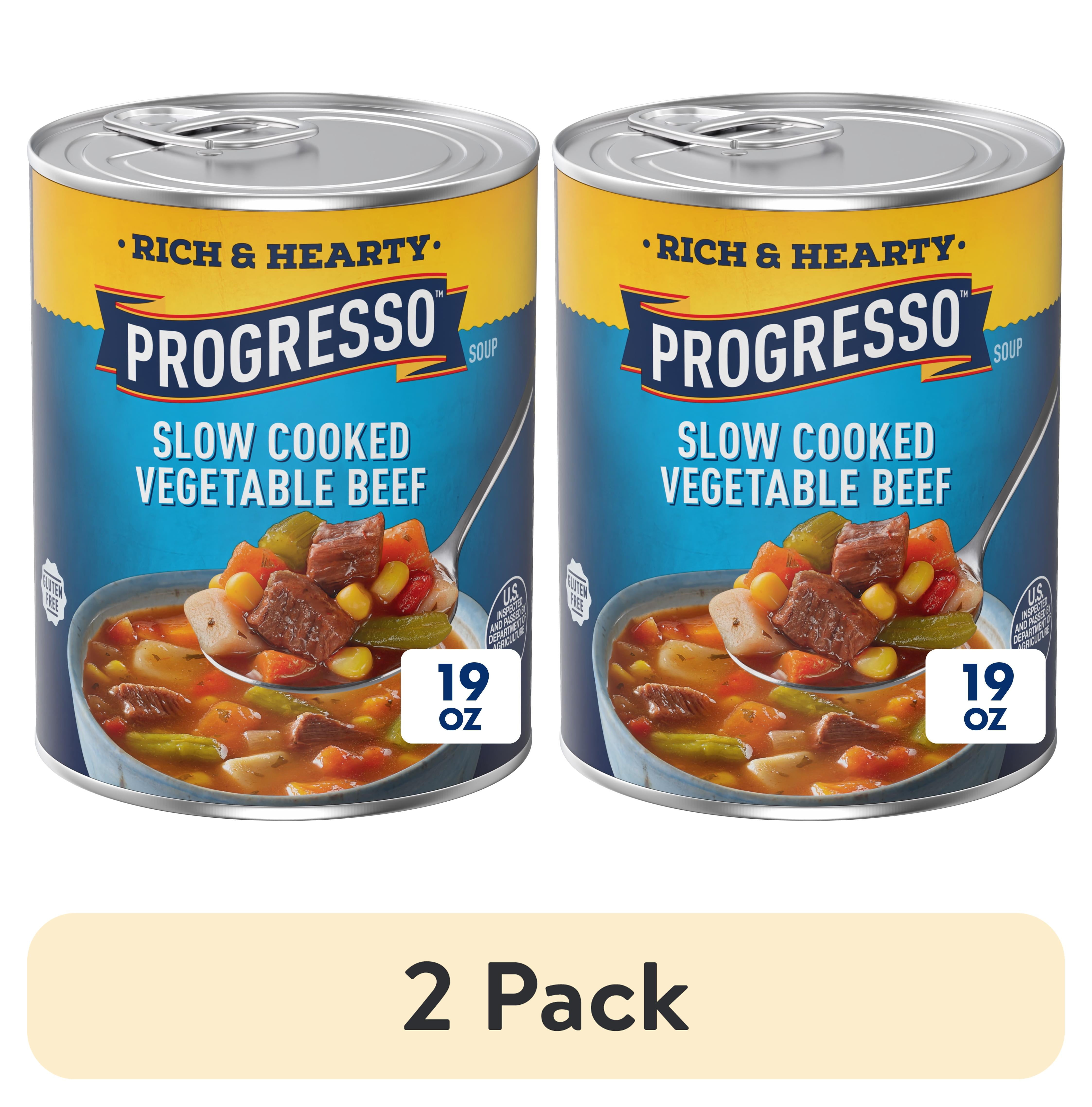 (2 pack) Progresso Rich & Hearty, Slow Cooked Vegetable Beef Canned ...