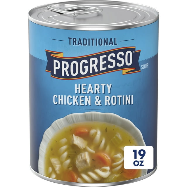 Progresso Traditional Hearty Chicken & Rotini Soup, 19 oz Can, Ready-to ...