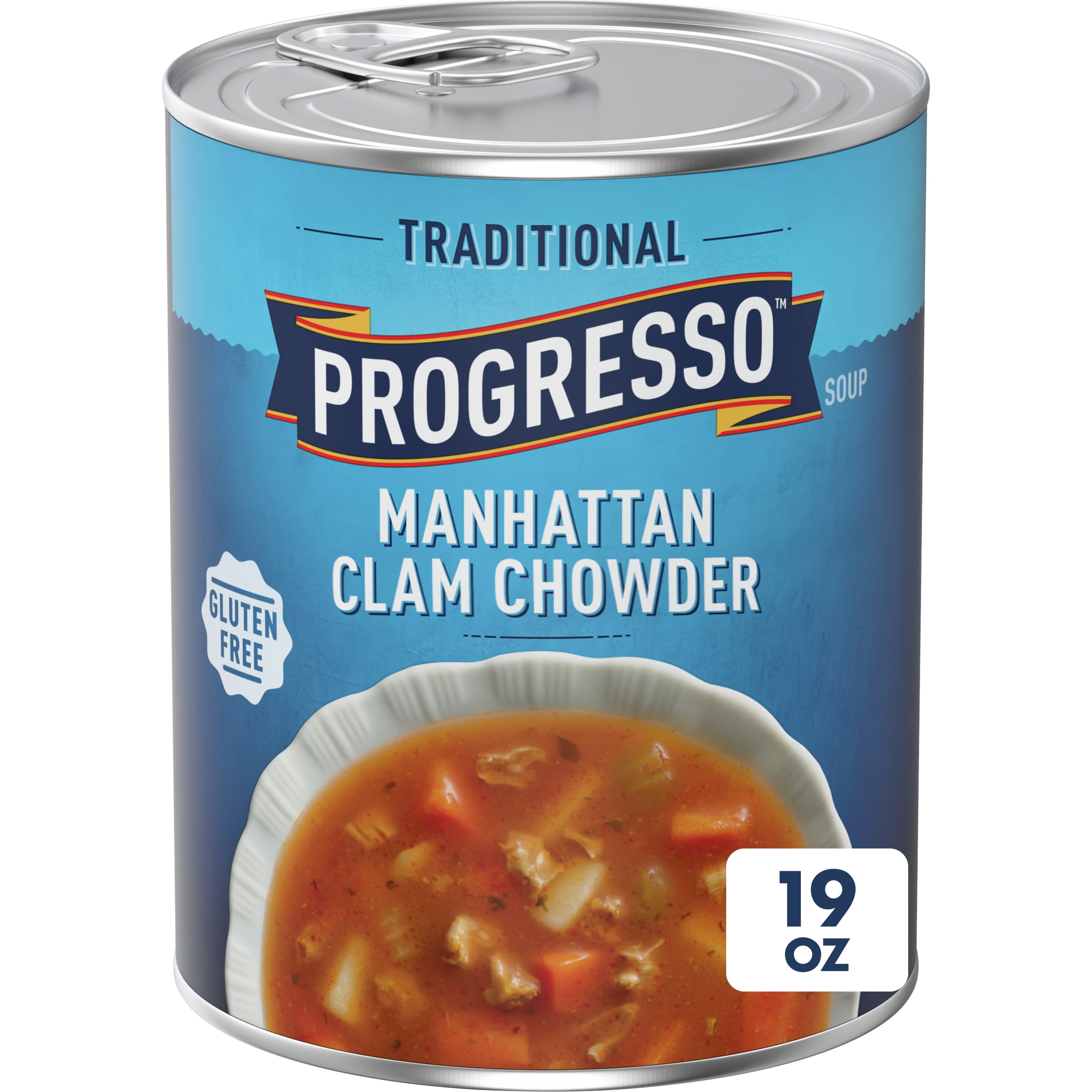 Progresso Traditional Manhattan Clam Chowder, Vegetable, Ready to Eat ...