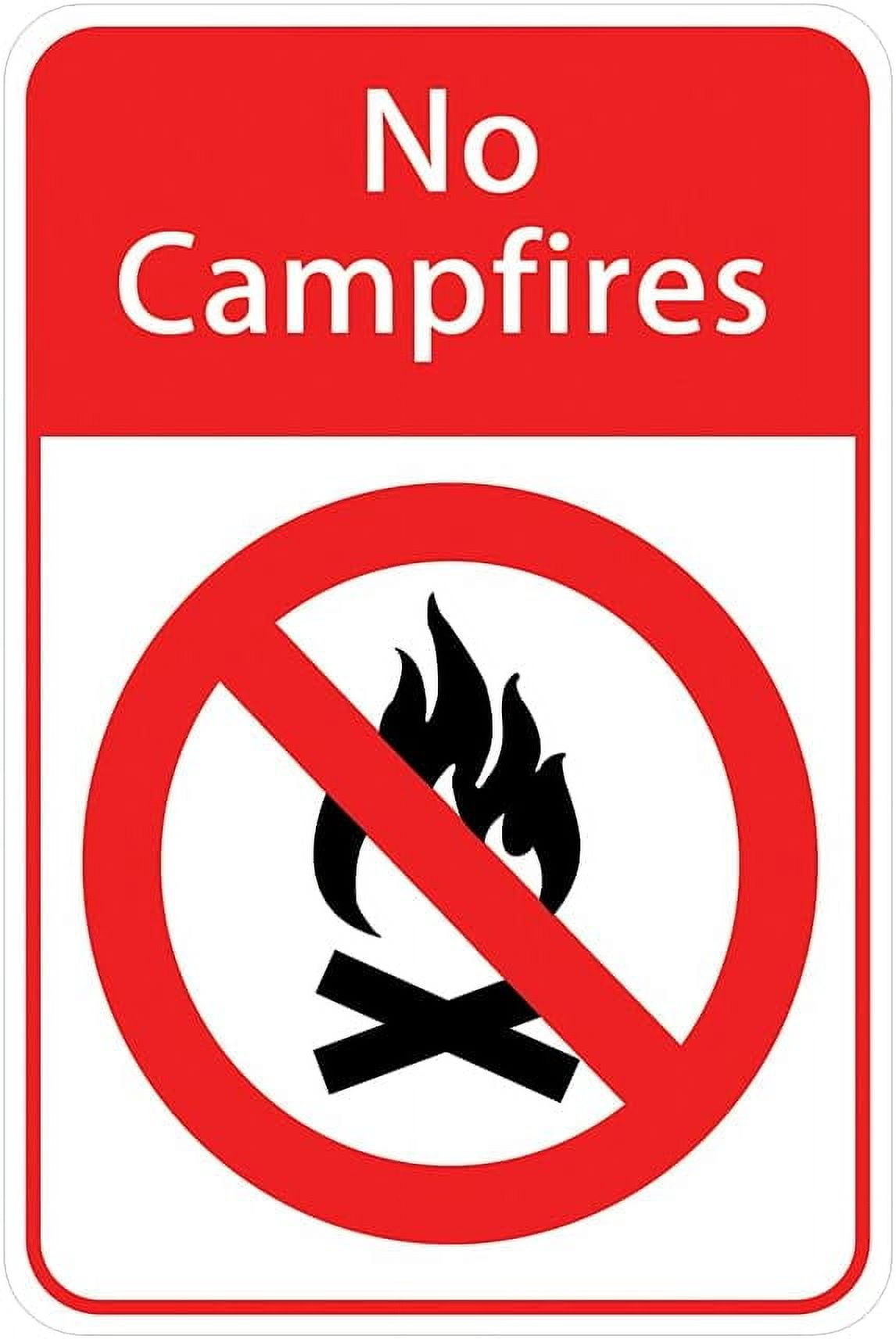 Prohibited Metal Sign,No Campfires Metal Sign,Motivational Wall Hanging ...