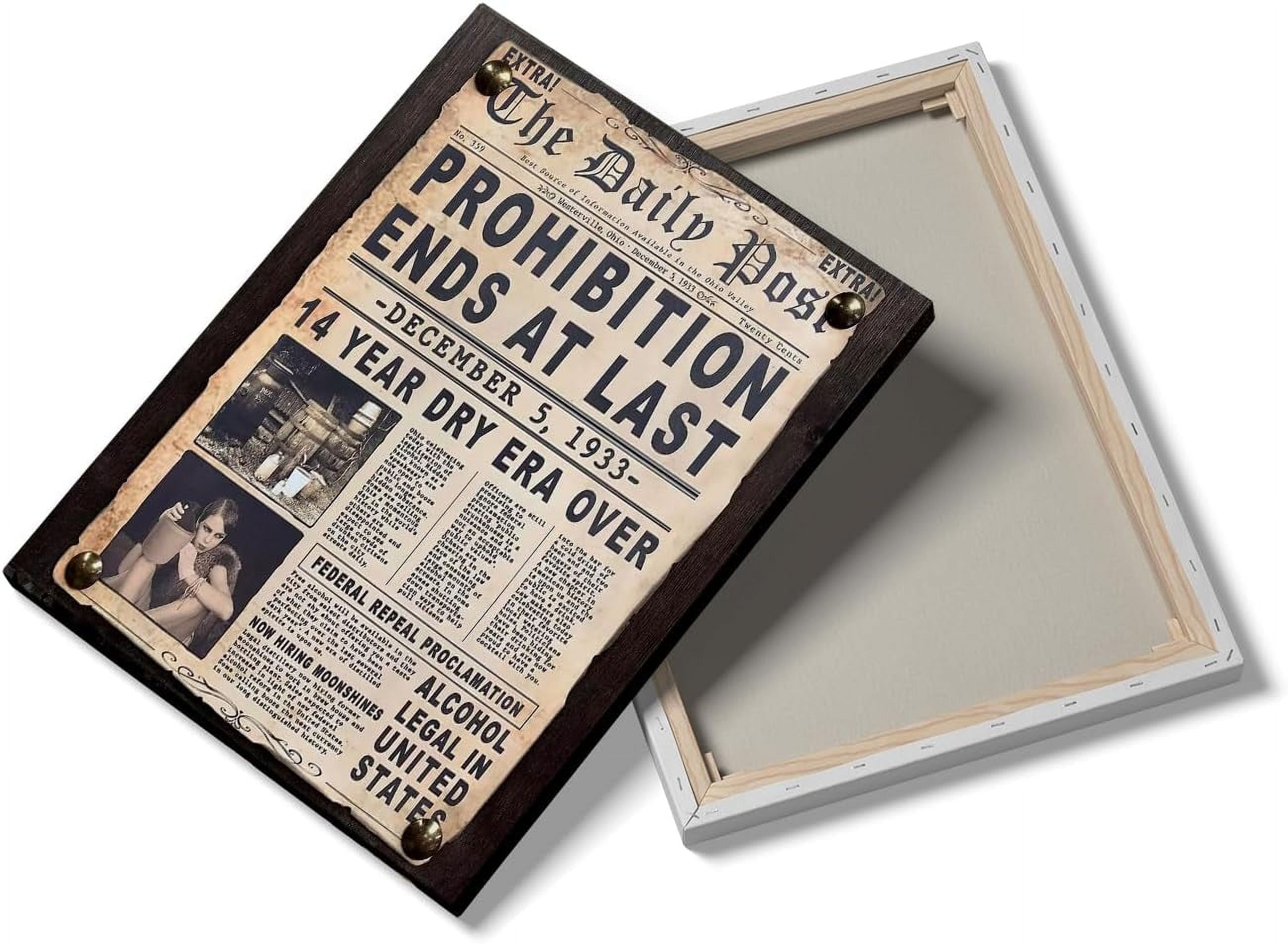 Prohibition Era Sign - Rustic Man Cave Sign - Beer Liqour Poster - Old ...