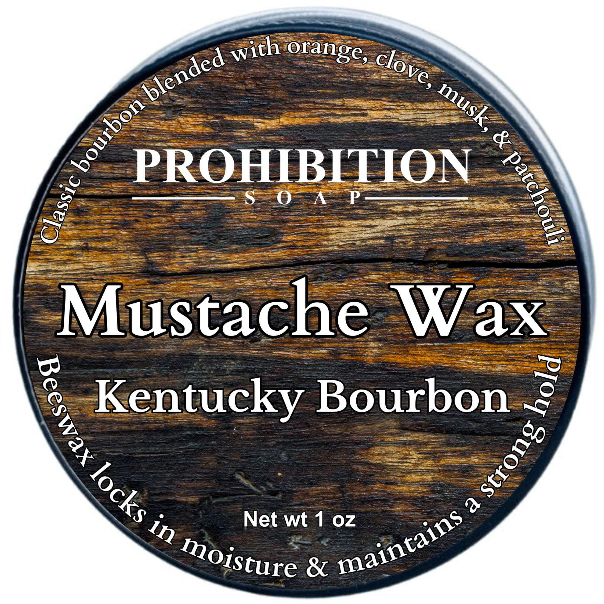 Prohibition Soap Mustache Wax | Kentucky Bourbon | for Styling Mustache ...