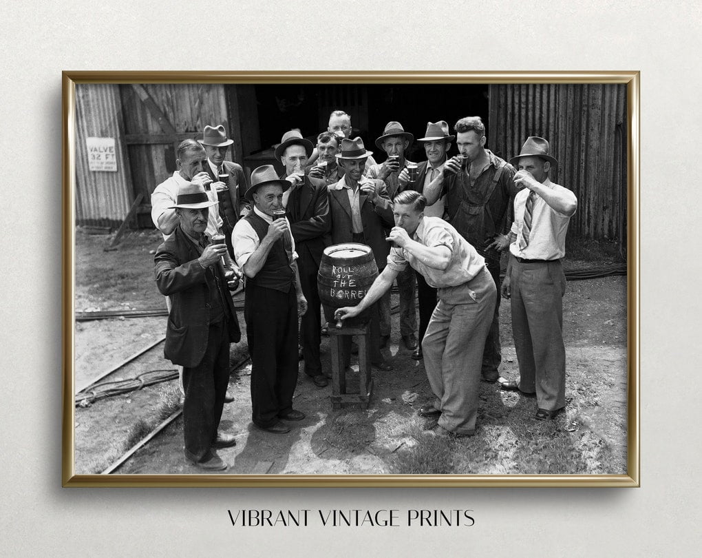 Prohibition Wall Art, Black And White Art, Vintage Wall Art, Bar Cart ...