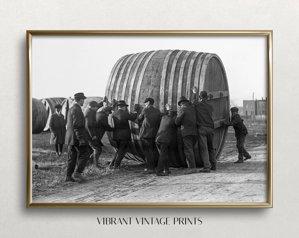 Prohibition Wall Art, Black And White Art, Vintage Wall Art, Bar Wall ...