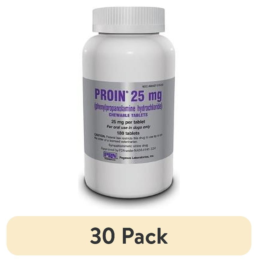 Proin (Phenylpropanolamine Hydrochloride) Chewable Tablets, 25MG ...