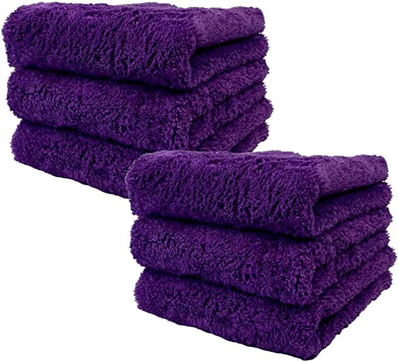 Proje Premium Car Care Microfiber Towel Pack of 6 | Plush Purple ...
