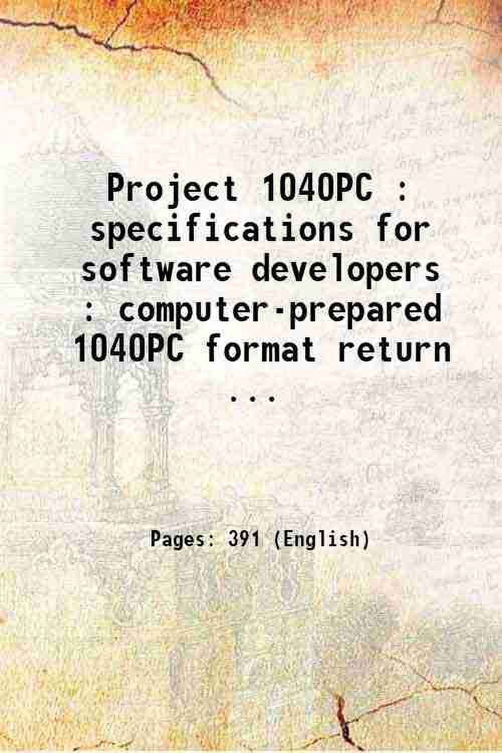 Project 1040PC : specifications for software developers : computer ...
