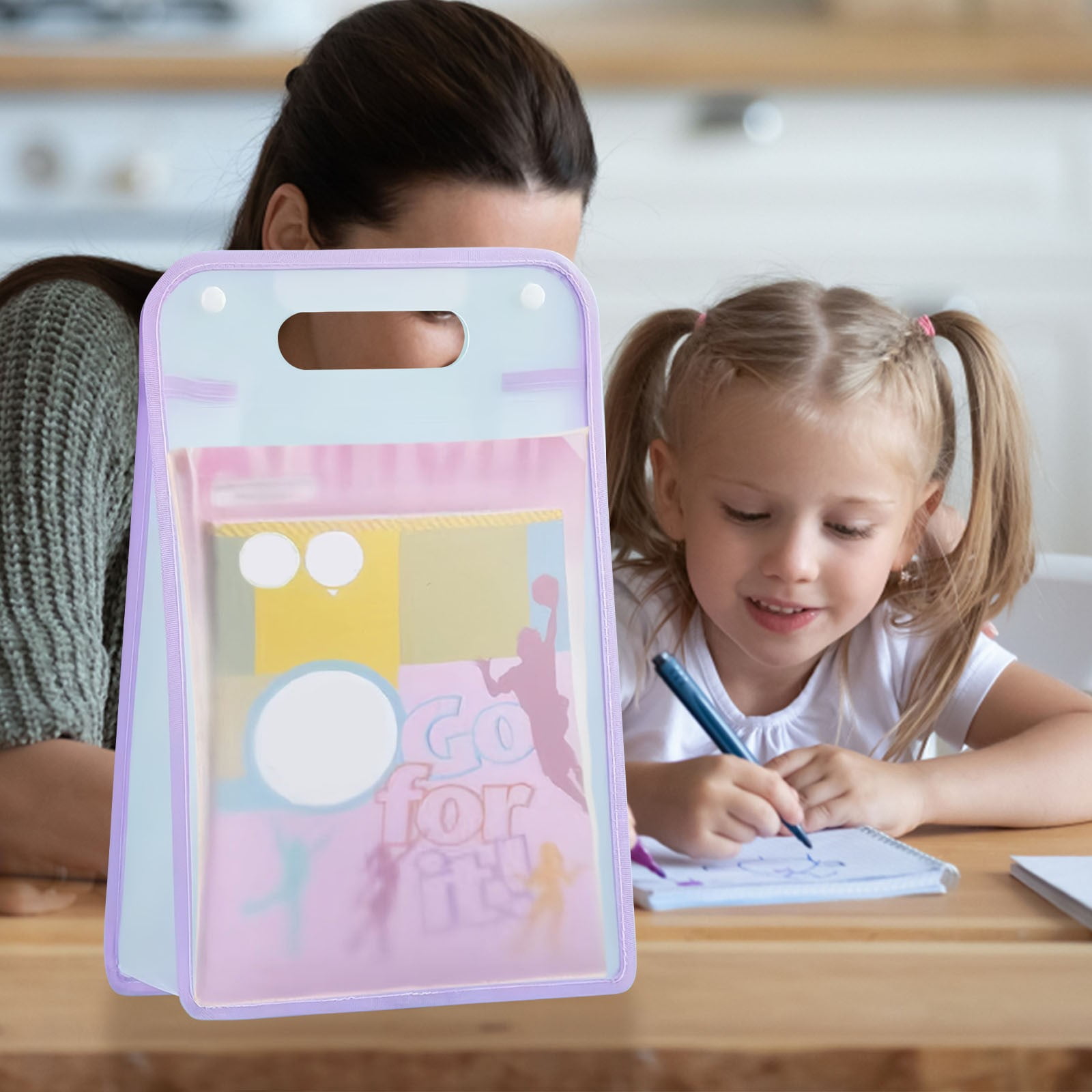 Project Bags,Mesh Zipper Pouch A4 Size,Large Nylon Transparent File Bag ...