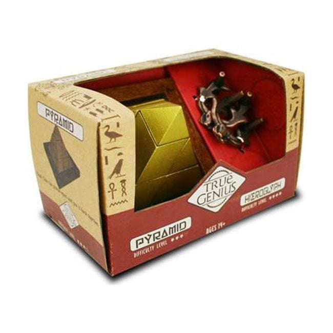 Project Genius TG019 Pyramid & Hieroglyph Wooden Brain Teaser Puzzle ...