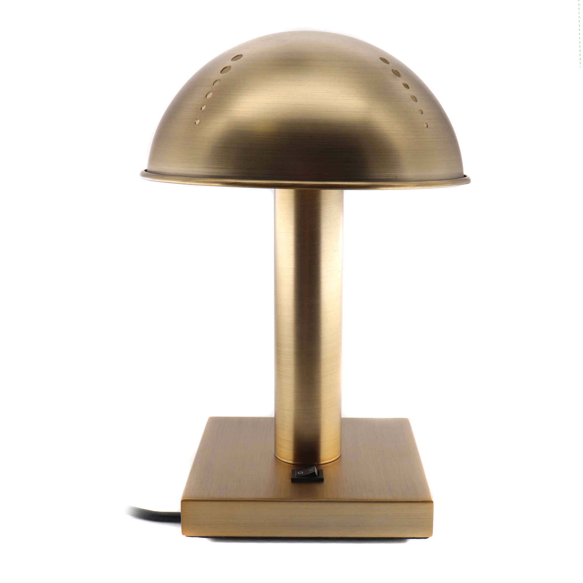 Project Lighting LT-01-AB Table Mount Bar Mushroom Accent Lamp, Brass ...