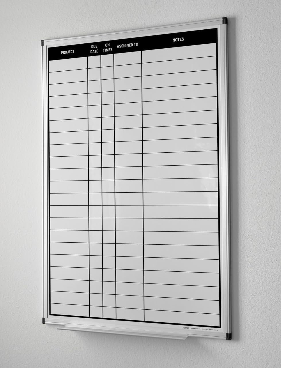 Project Planning Portrait Whiteboard 48" x 36" - Walmart.com