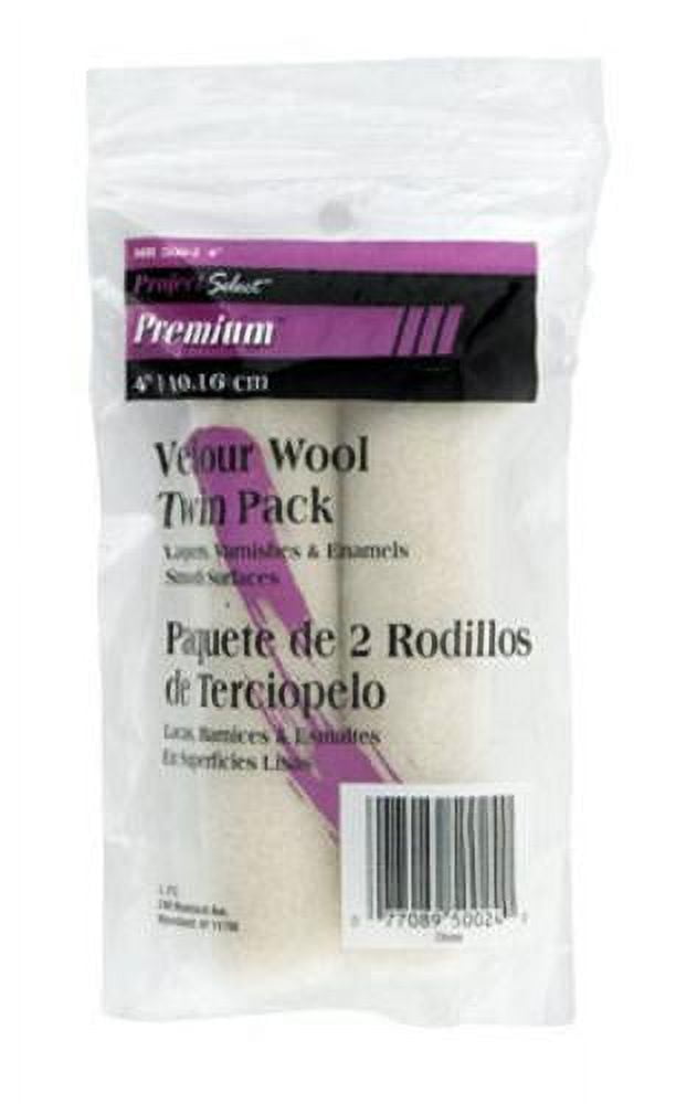 Project Select Premium Velour Wool Paint Roller Cover 1/8 in. L x 4 in ...