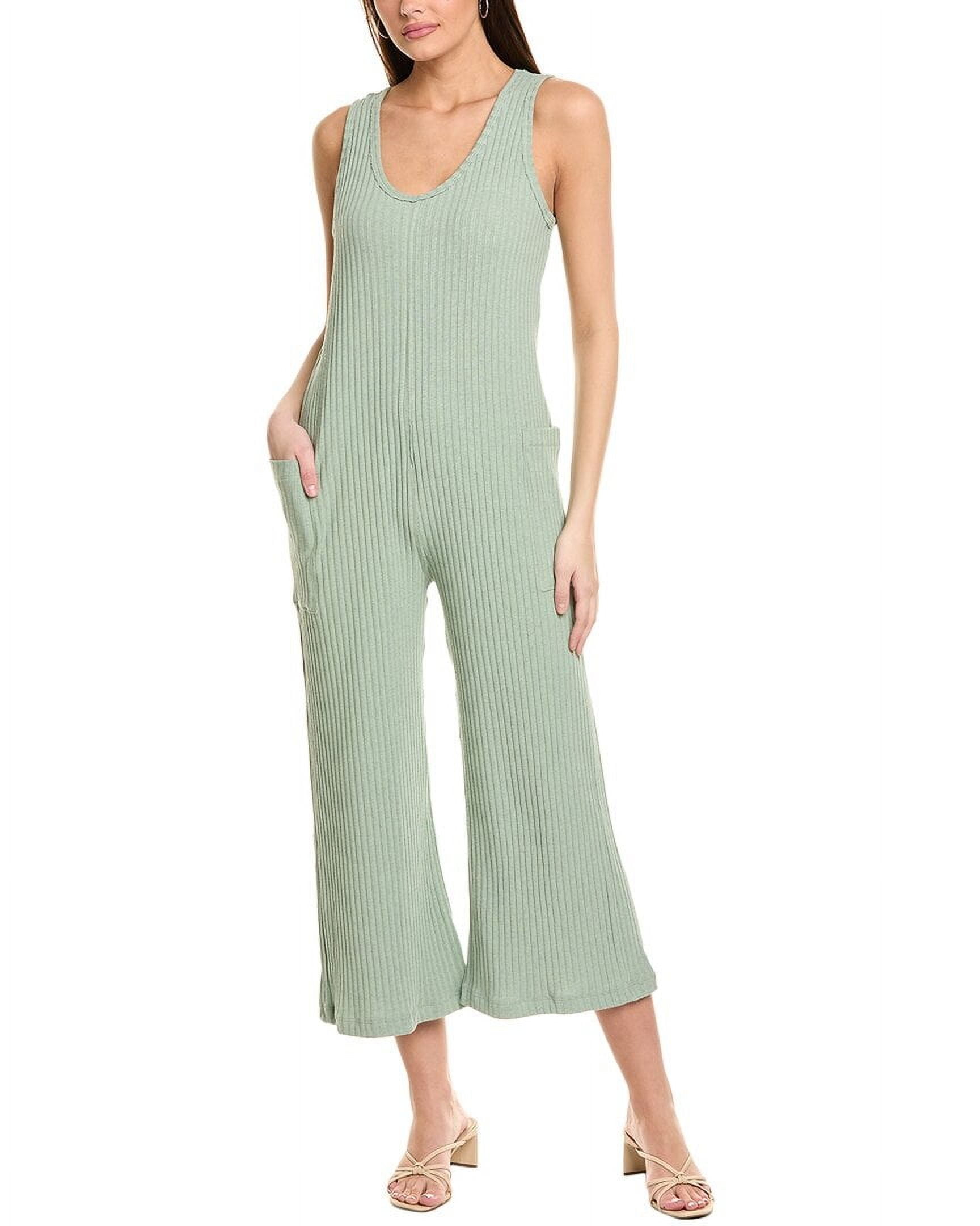 Project Social T womens Santa Maria Sweater Rib Jumpsuit, l, Green ...