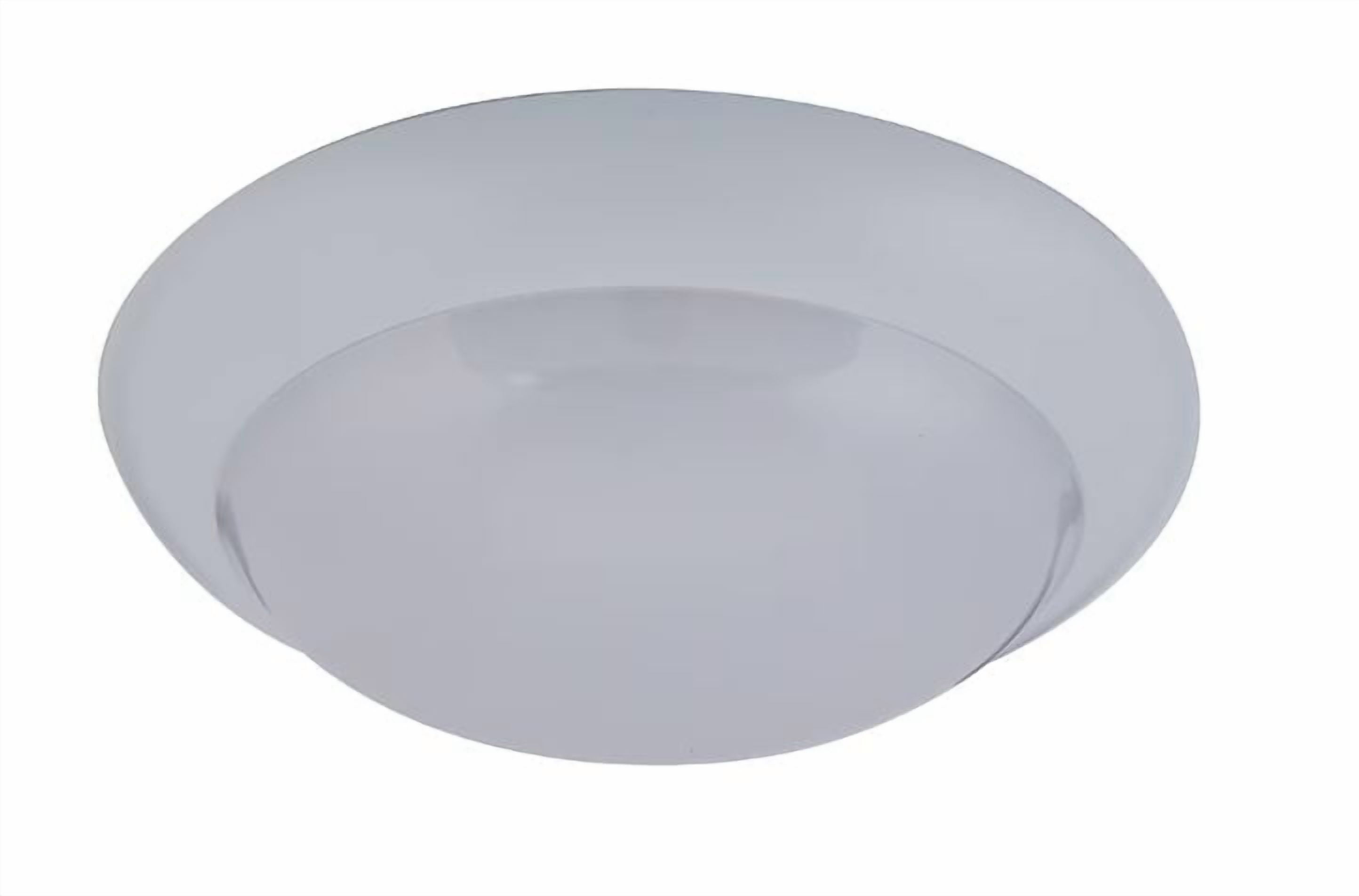Project Source 1-Light 11-in Matte White Integrated LED Flush Mount ...