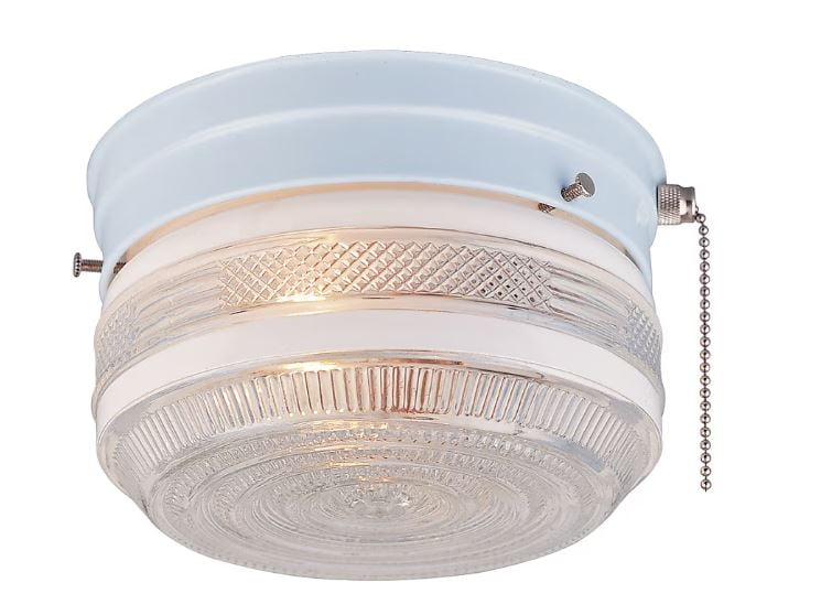 Project Source 1-Light 6.75-in Satin White Flush Mount Light - Walmart.com