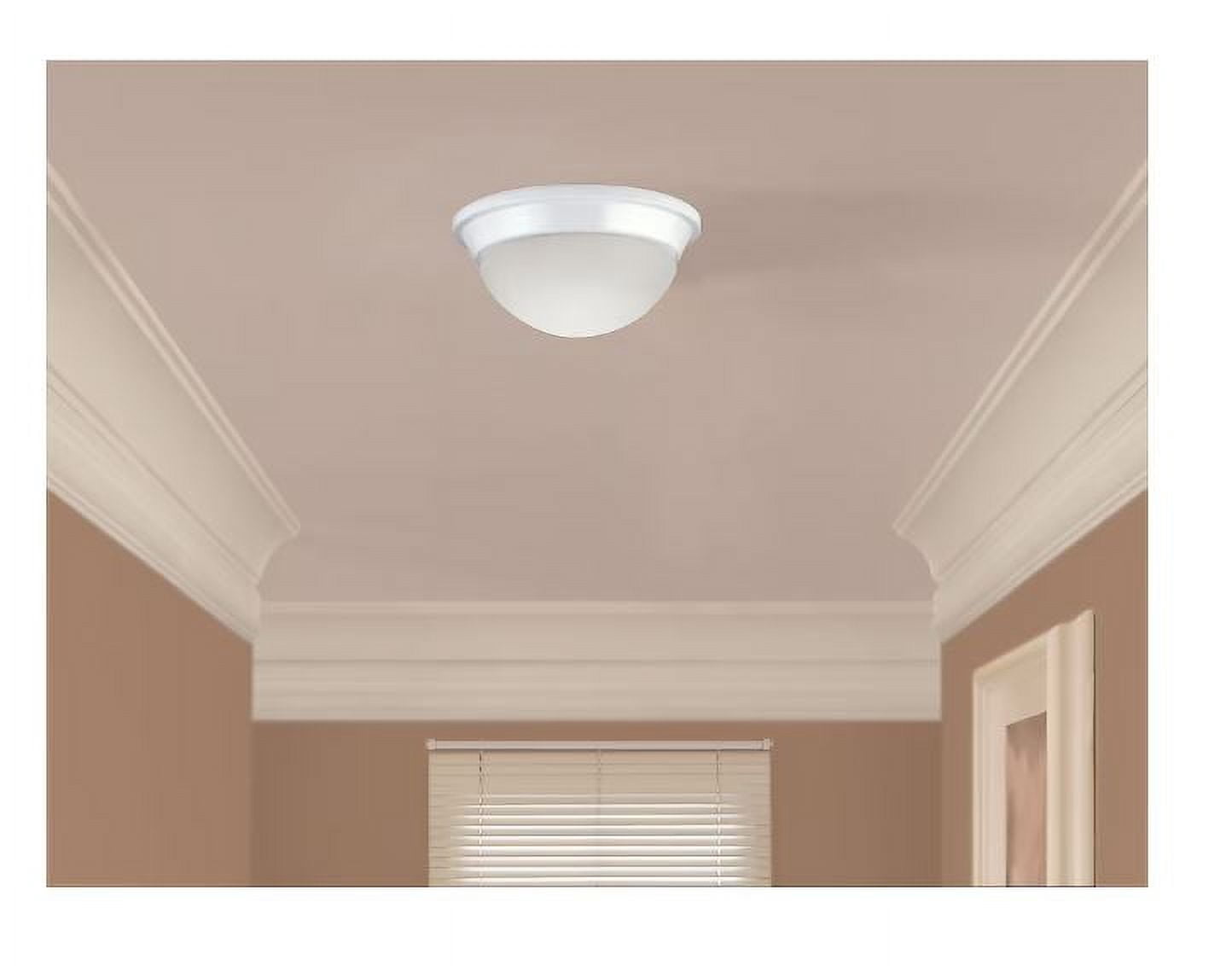 Project Source 1-Light 8.75-in Satin White Flush Mount Light - Walmart.com