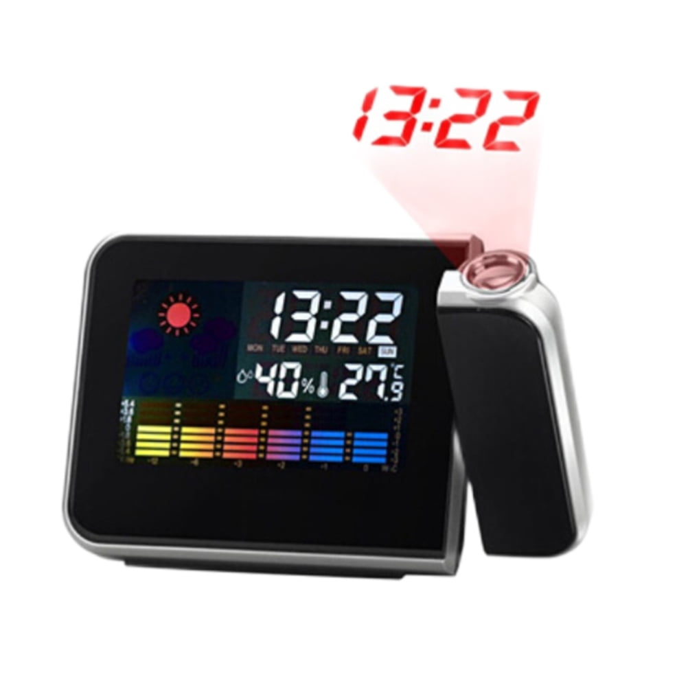 Projection Alarm Clock 180 Degree Adjustable Digital Projector Clock ...