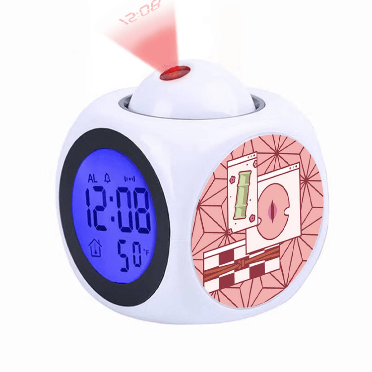 Projection Alarm Clock, Cartoon Demon_Slayer Digital Alarm Clock with ...