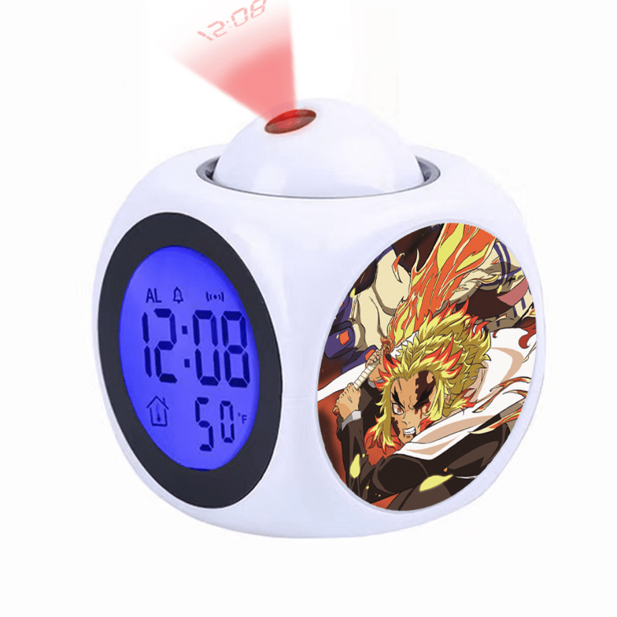 Projection Alarm Clock, Cartoon Demon_Slayer Digital Alarm Clock with ...