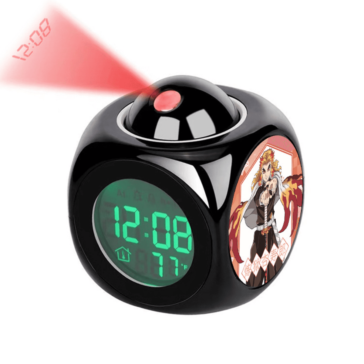 Projection Alarm Clock, Cartoon Demon_Slayer Digital Alarm Clock with ...