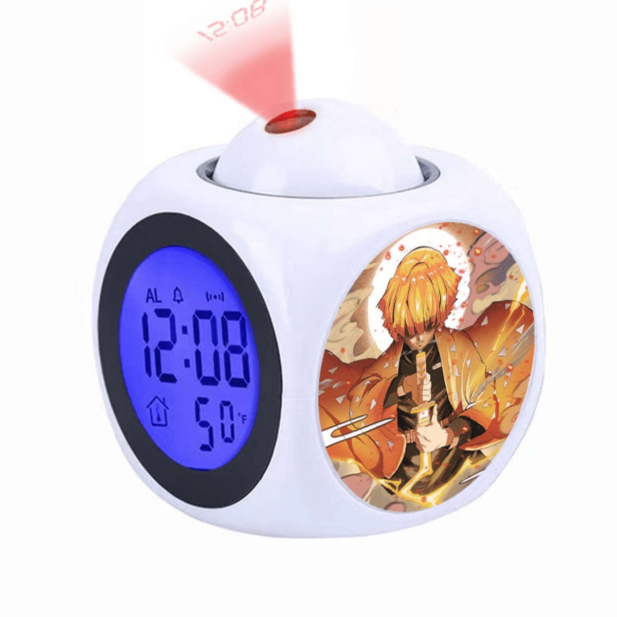 Projection Alarm Clock, Cartoon Demon_Slayer Digital Alarm Clock with ...