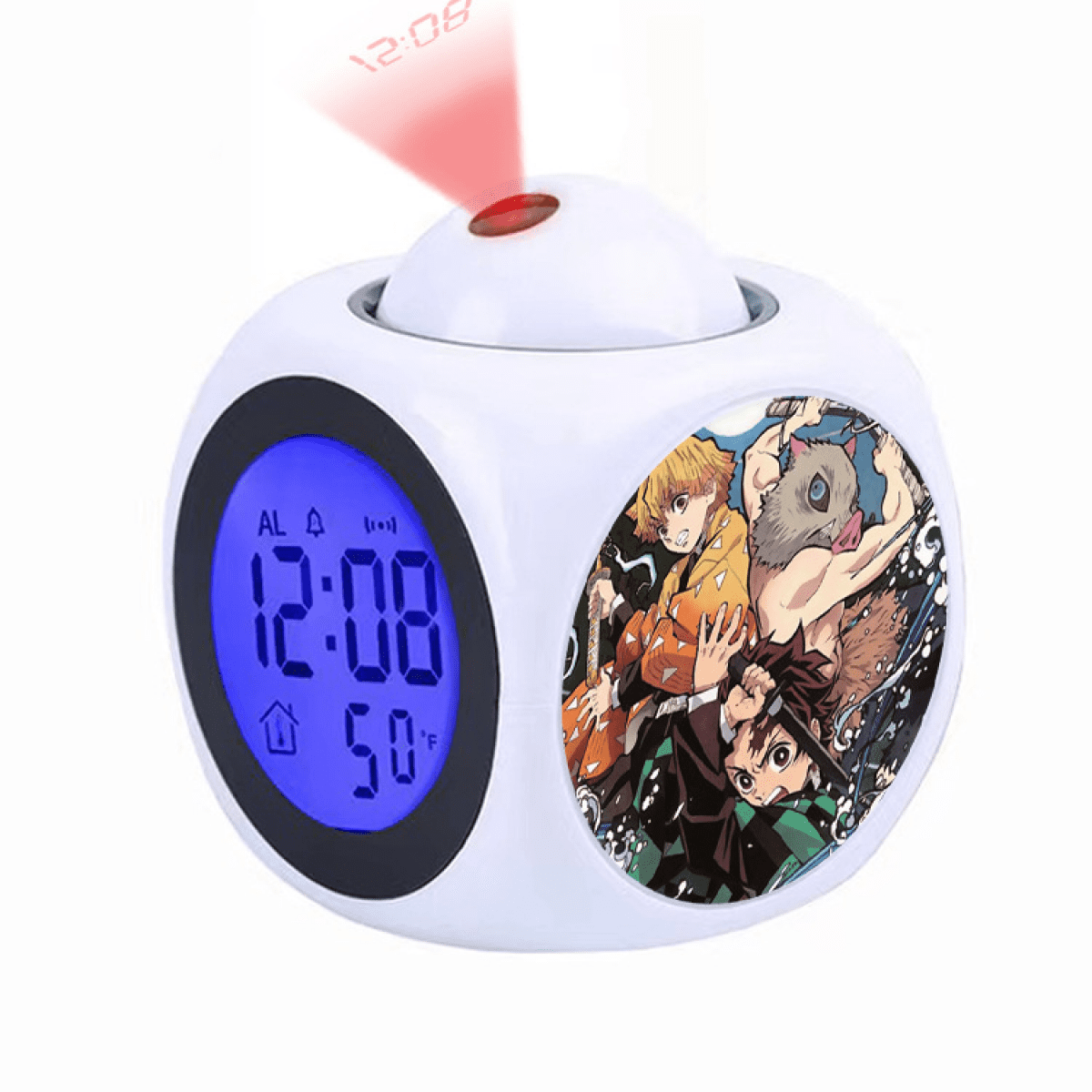 Projection Alarm Clock, Cartoon Demon_Slayer Digital Alarm Clock with ...
