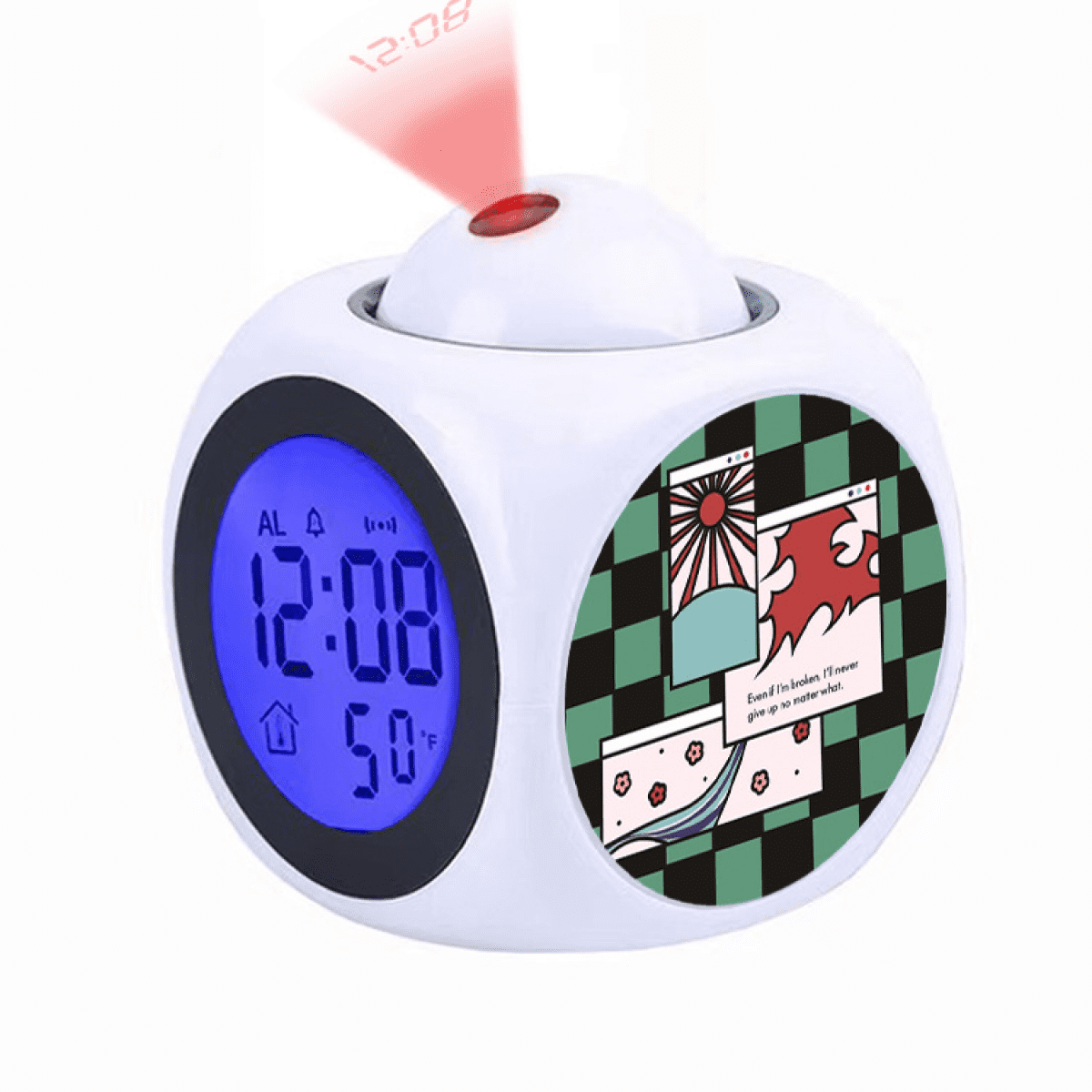Projection Alarm Clock, Cartoon Demon_Slayer Digital Alarm Clock with ...