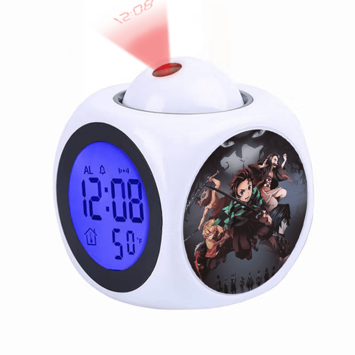Projection Alarm Clock, Cartoon Demon_Slayer Digital Alarm Clock with ...