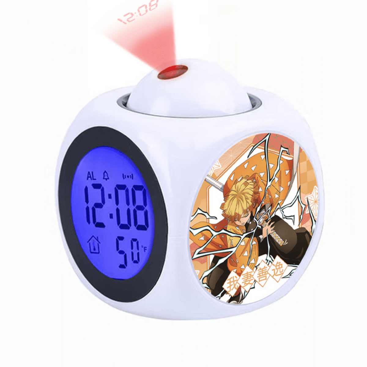 Projection Alarm Clock, Cartoon Demon_Slayer Digital Alarm Clock with ...