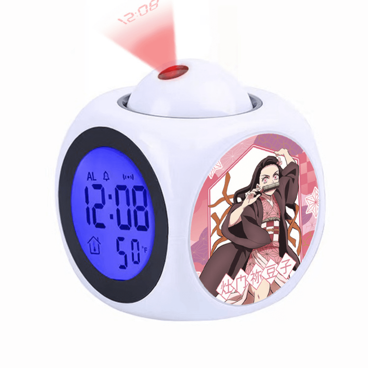 Projection Alarm Clock, Cartoon Demon_Slayer Digital Alarm Clock with ...