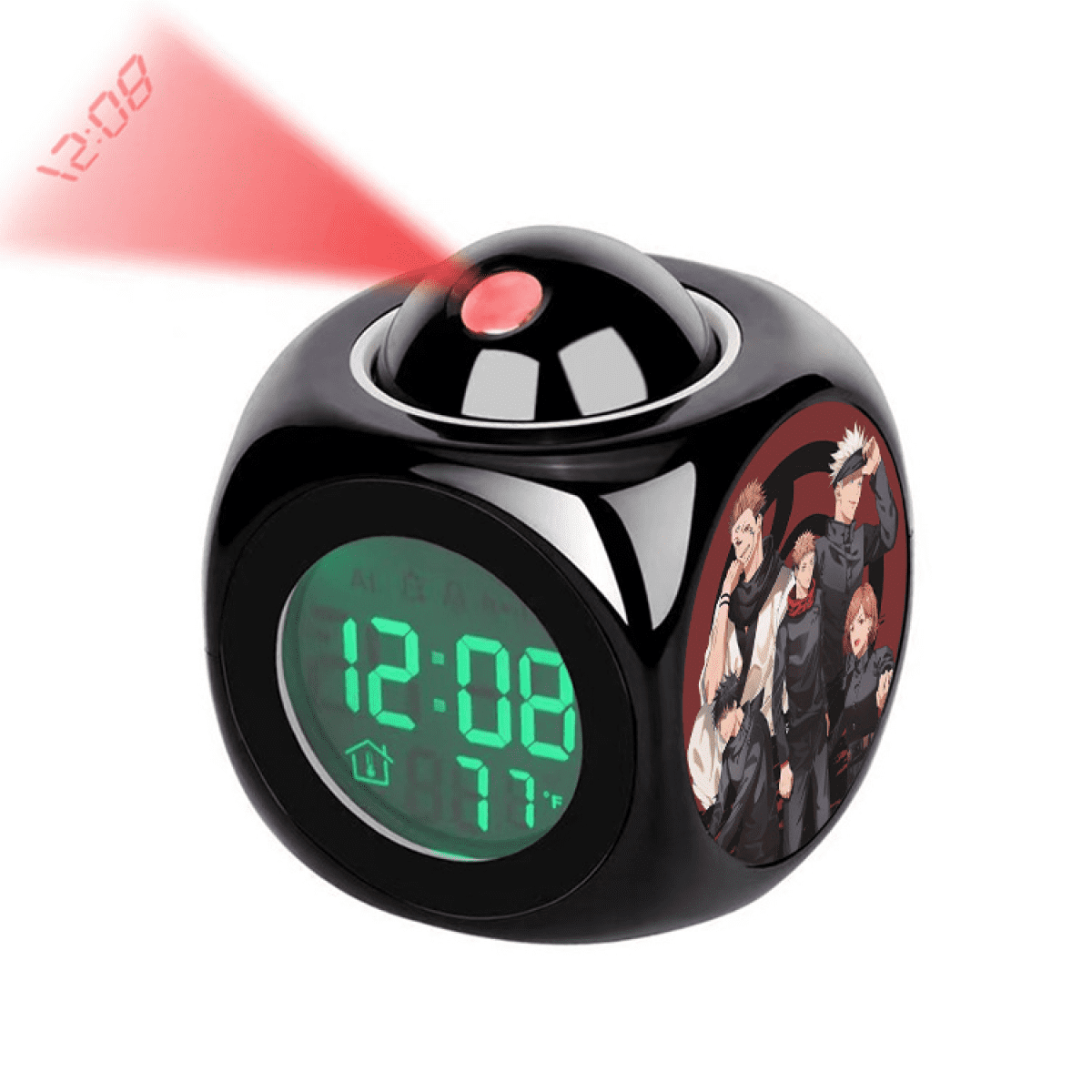 Projection Alarm Clock, Cartoon Jujutsu_Kaisen Academia Pattern Digital ...