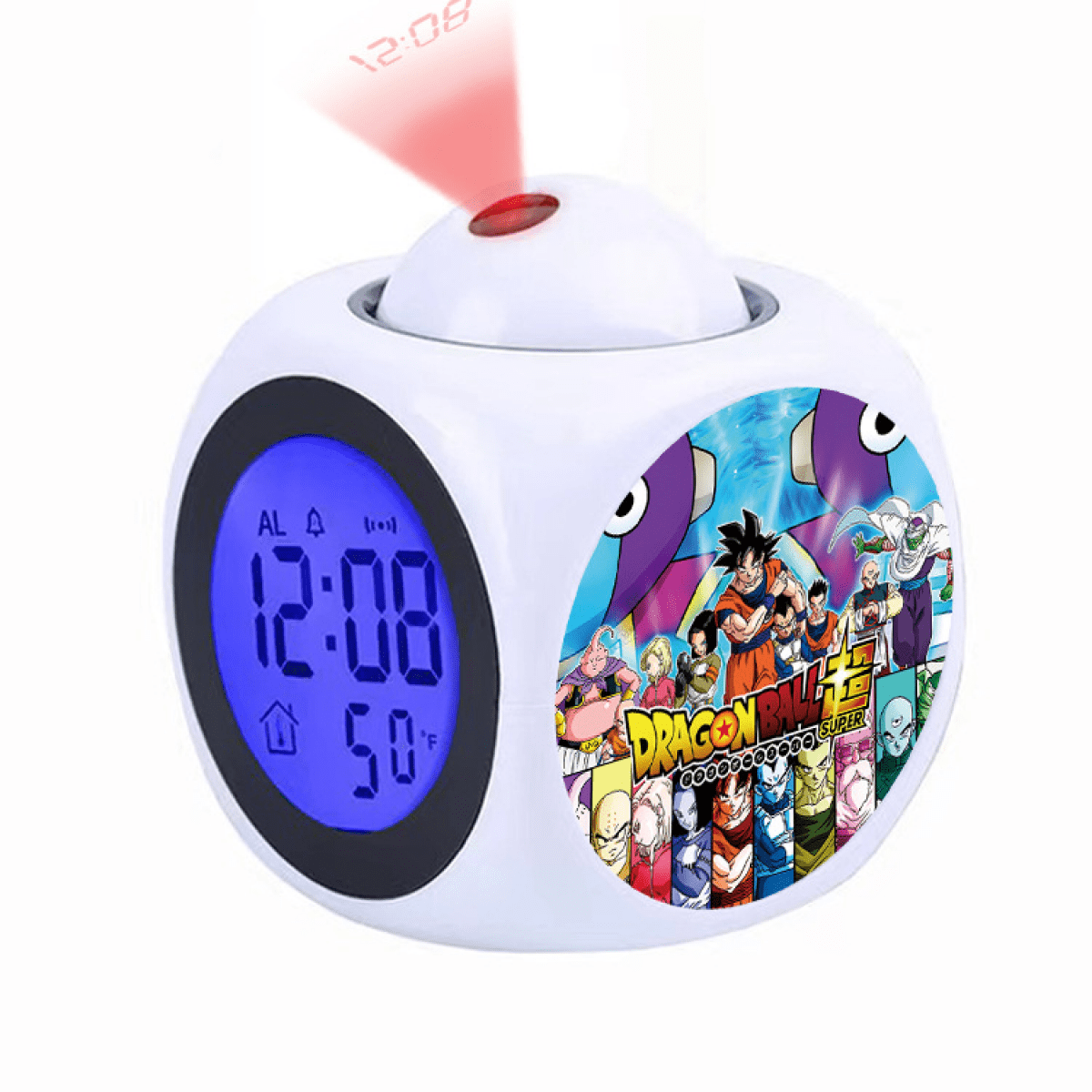 Projection Alarm Clock, Cartoon Pattern Digital Alarm Clock with Voice ...