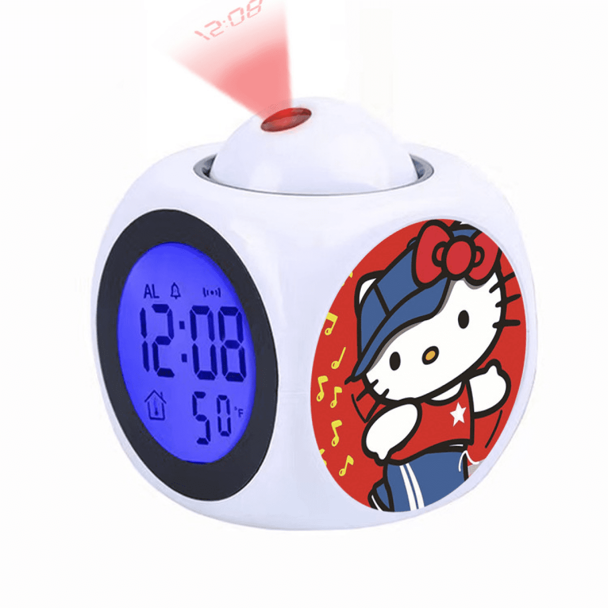 Projection Alarm Clock, Cartoon Sanrio Pattern Digital Alarm Clock with ...