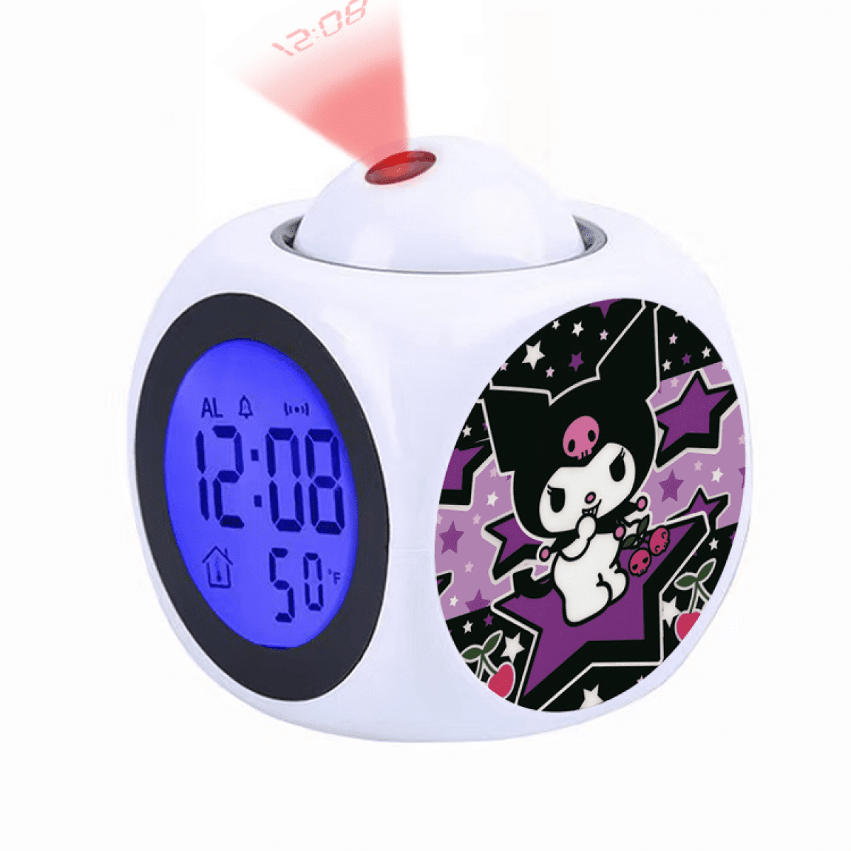 Projection Alarm Clock, Cartoon Sanrio Pattern Digital Alarm Clock with ...
