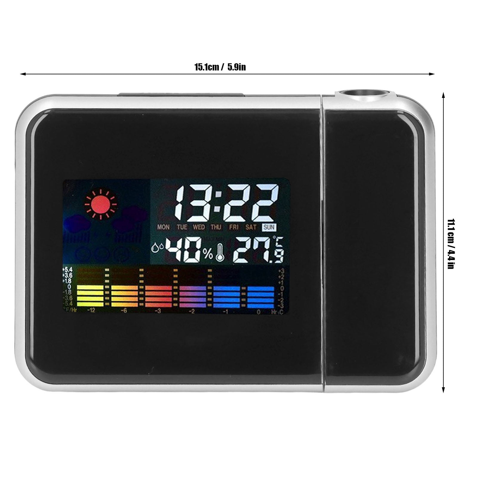 Projection Alarm Clock, Ceiling Digital Clock Projector, Indoor/Outdoor ...