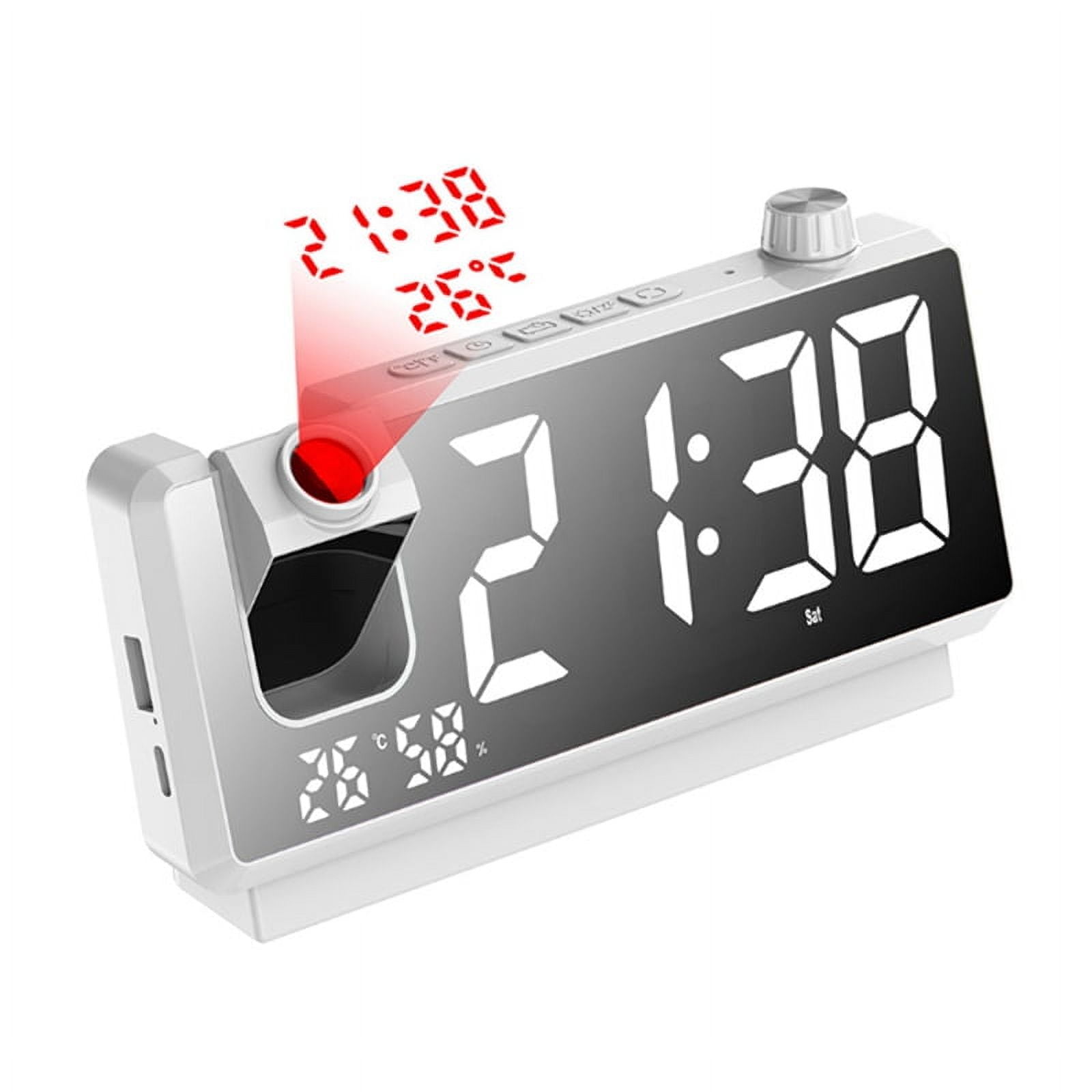 Projection Alarm Clock HD LED Display Smart Projection Clocks for ...