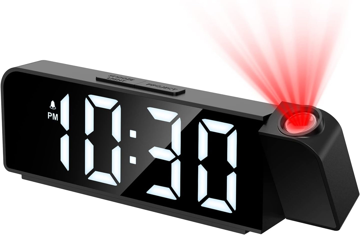 Projection Alarm Clock, Newest LED Alarm Clock with 180° Projection on ...
