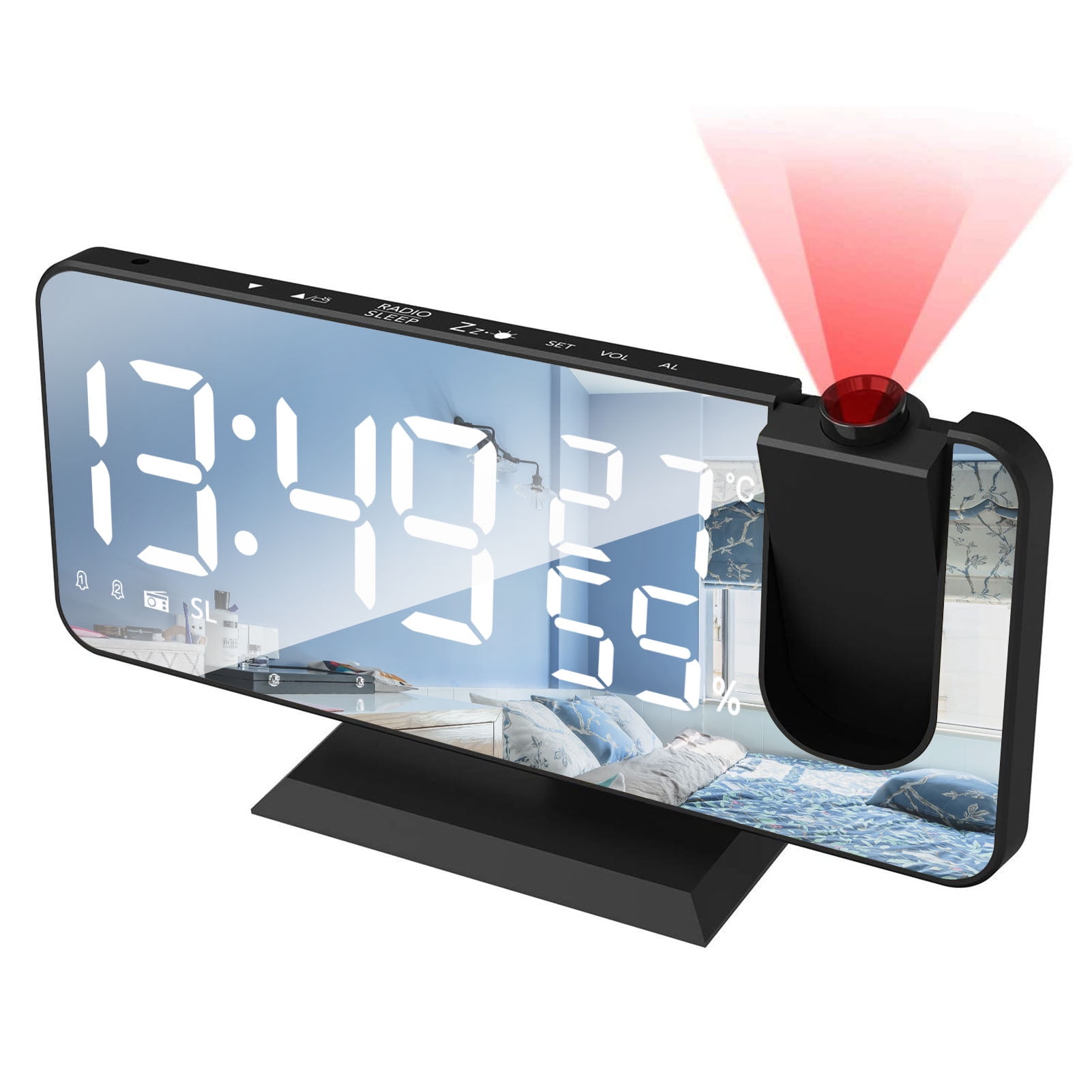 Projection Alarm Clock,Radio Loud Dual Loud Dual Alarm Clock Radio Loud ...